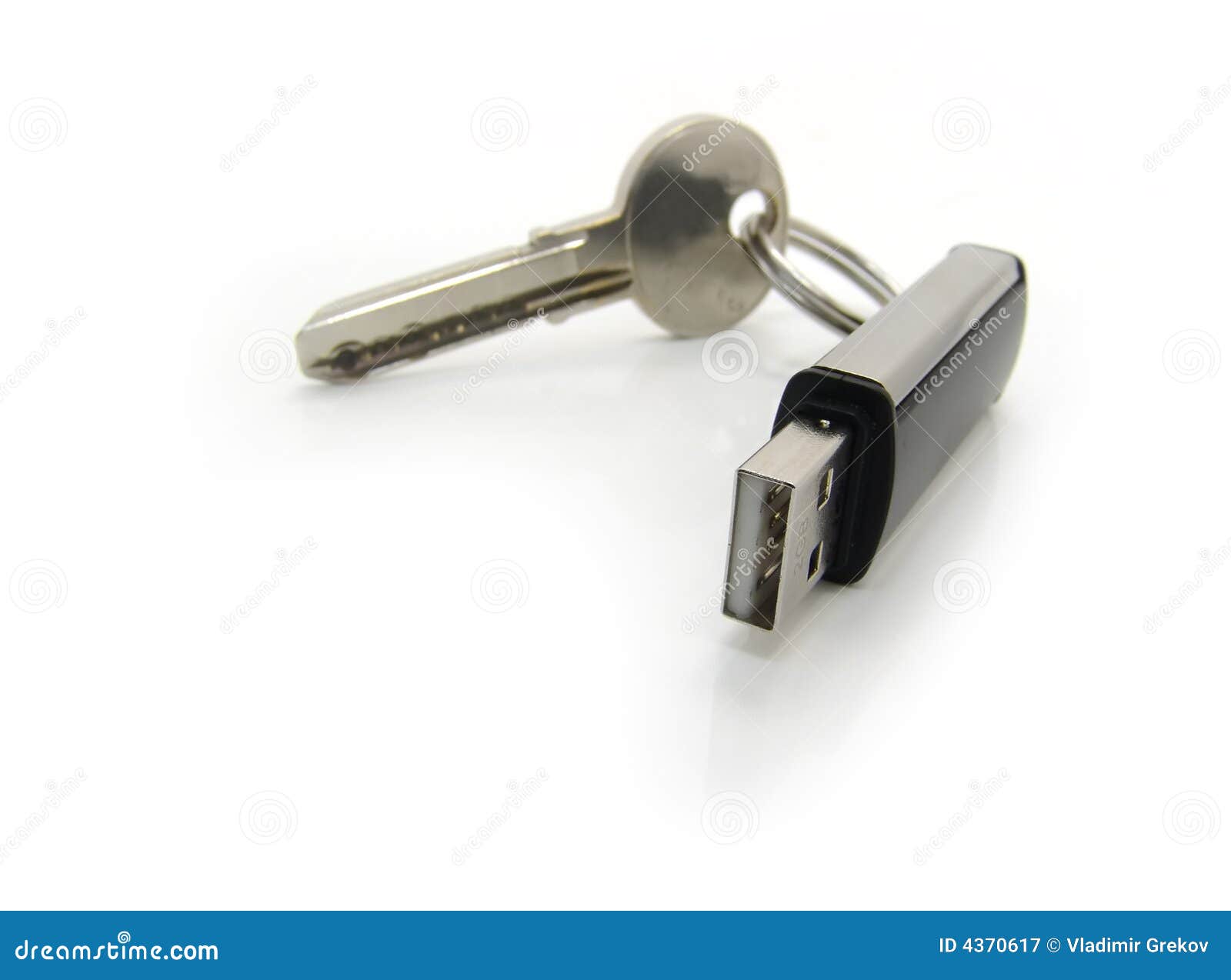 USB Drive with a Key. Macro Stock Image - Image of advice, keyring: 4370617