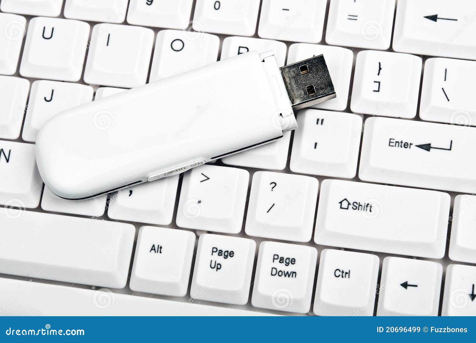 Usb drive on keyboard stock image. Image of data, equipment - 20696499