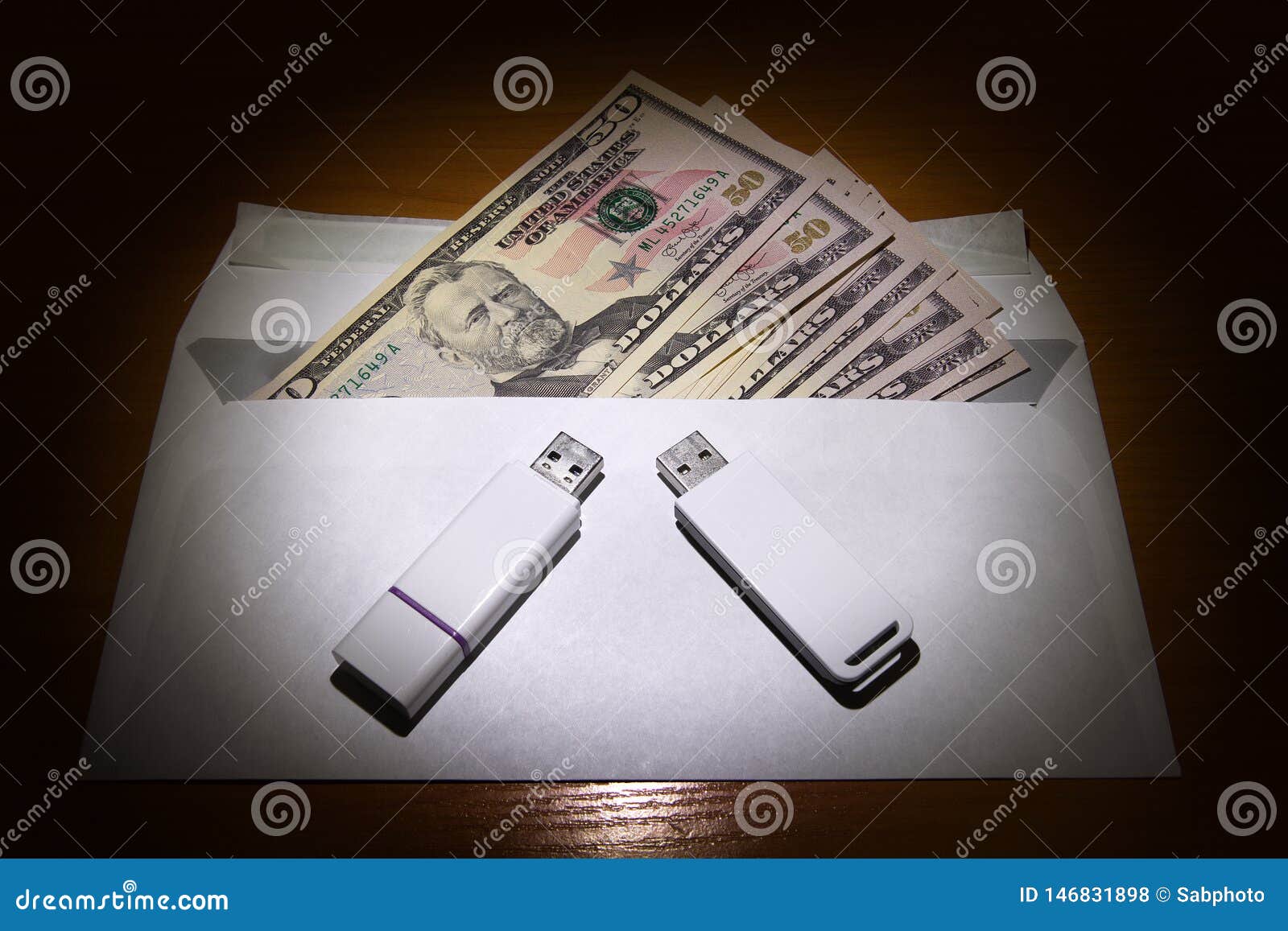 USB Drive with a Money stock photo. Image of money, flash - 146831898