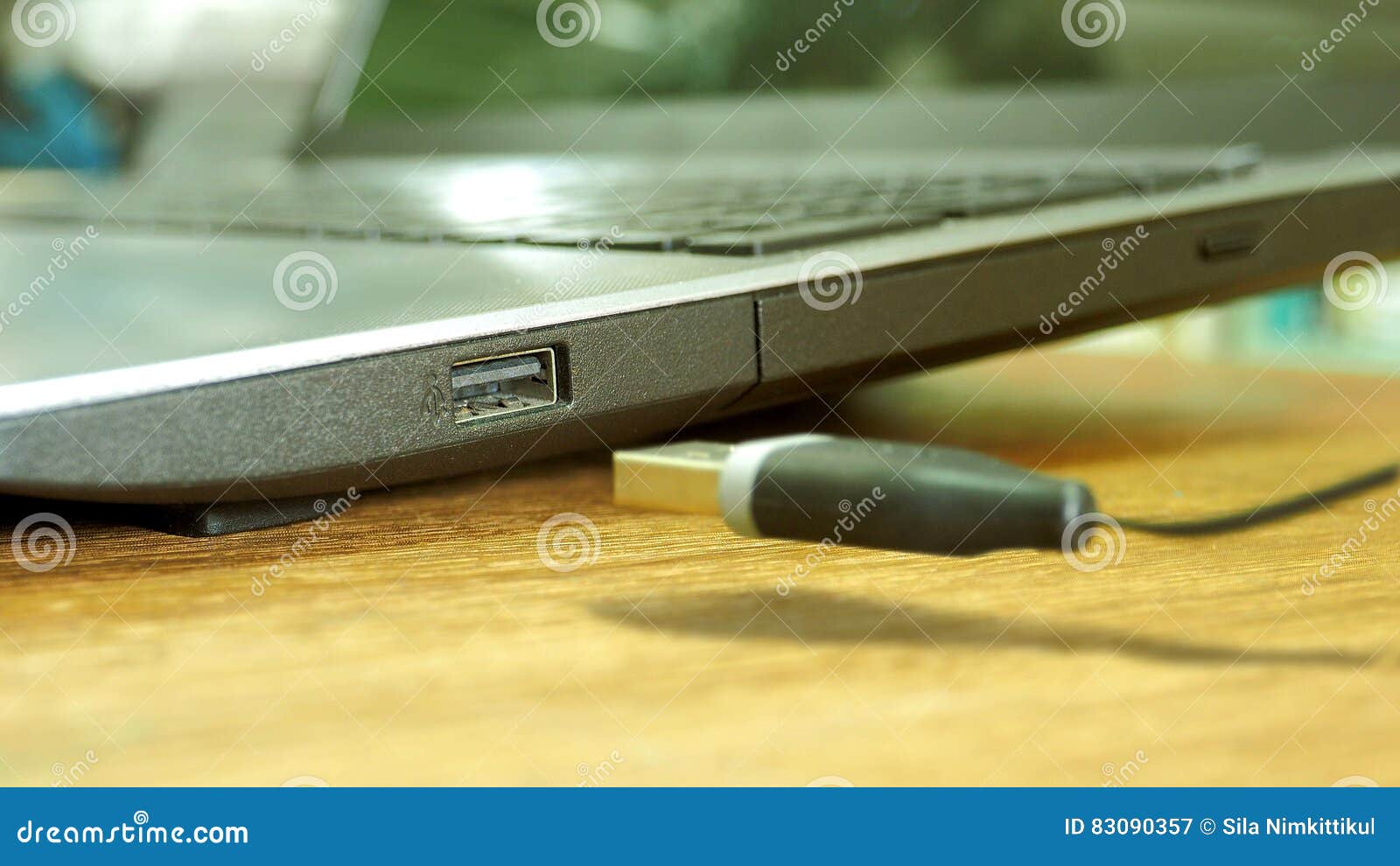 USB Drive Plug Floating To Socket Jack Stock Image - Image of ...