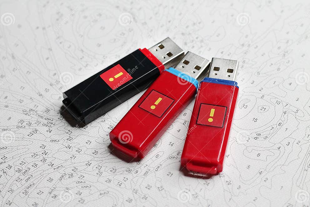 A USB Drive with Protective Software Stock Image - Image of risk, stick ...