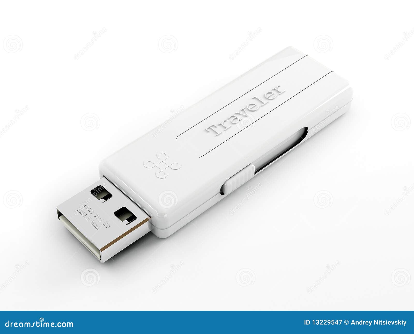 USB drive white stock illustration. Illustration of close - 13229547