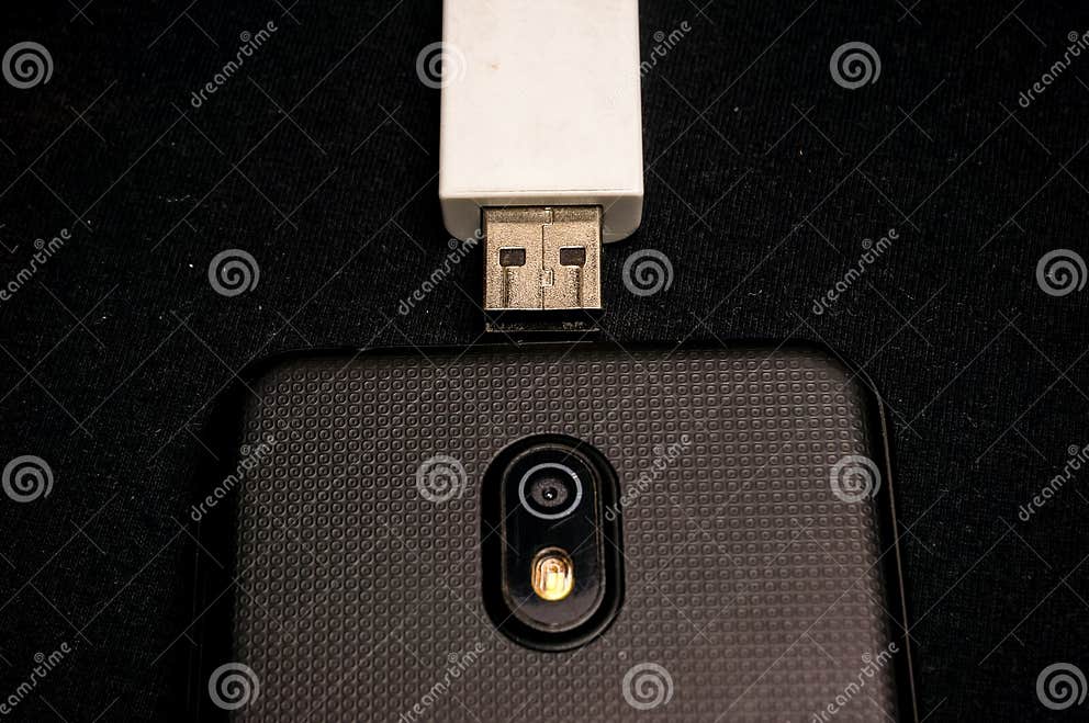 Usb driver and handphone stock image. Image of connection - 100776249