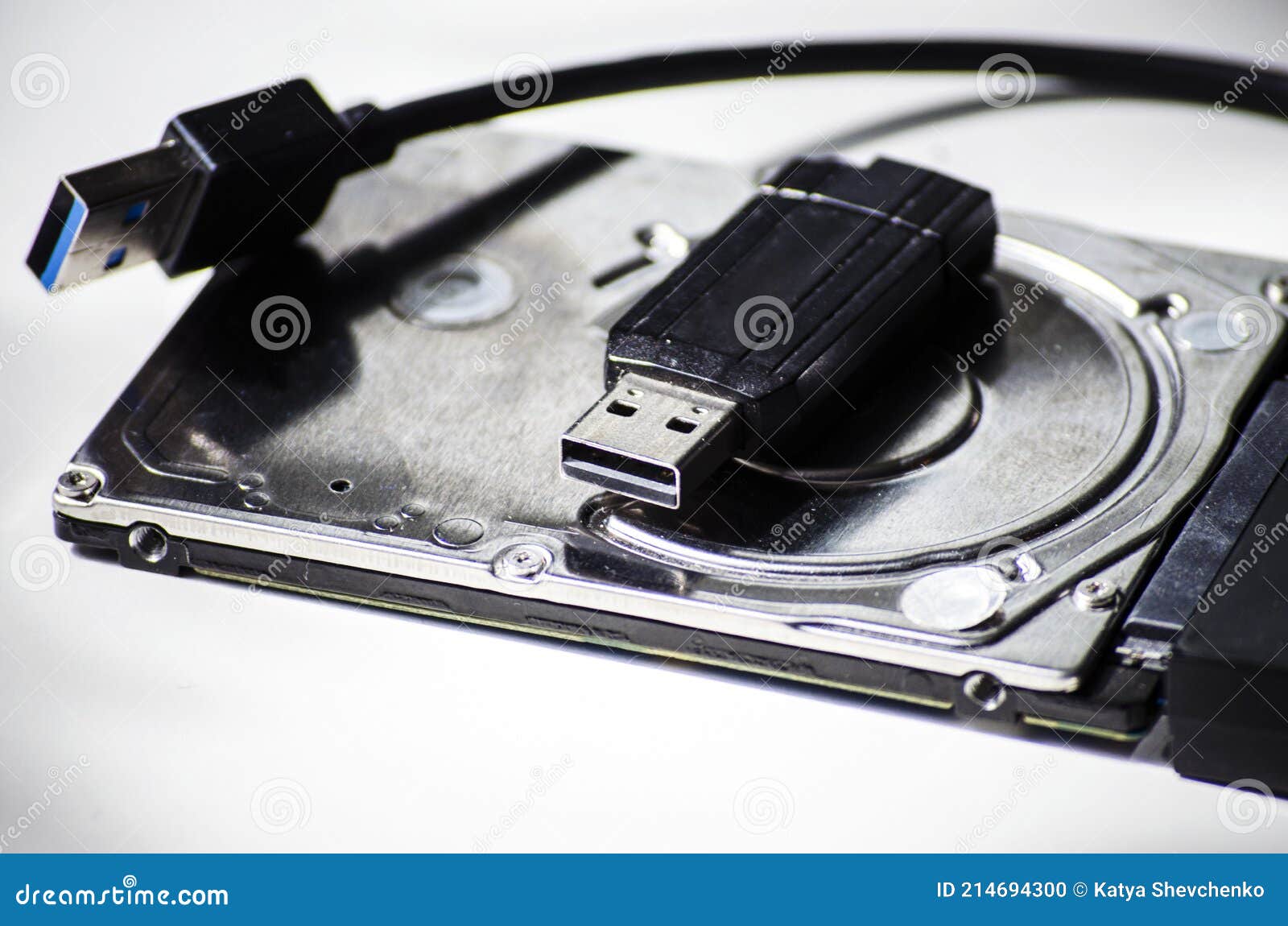 USB Drives on White Background Stock Photo - Image of isolated, media ...