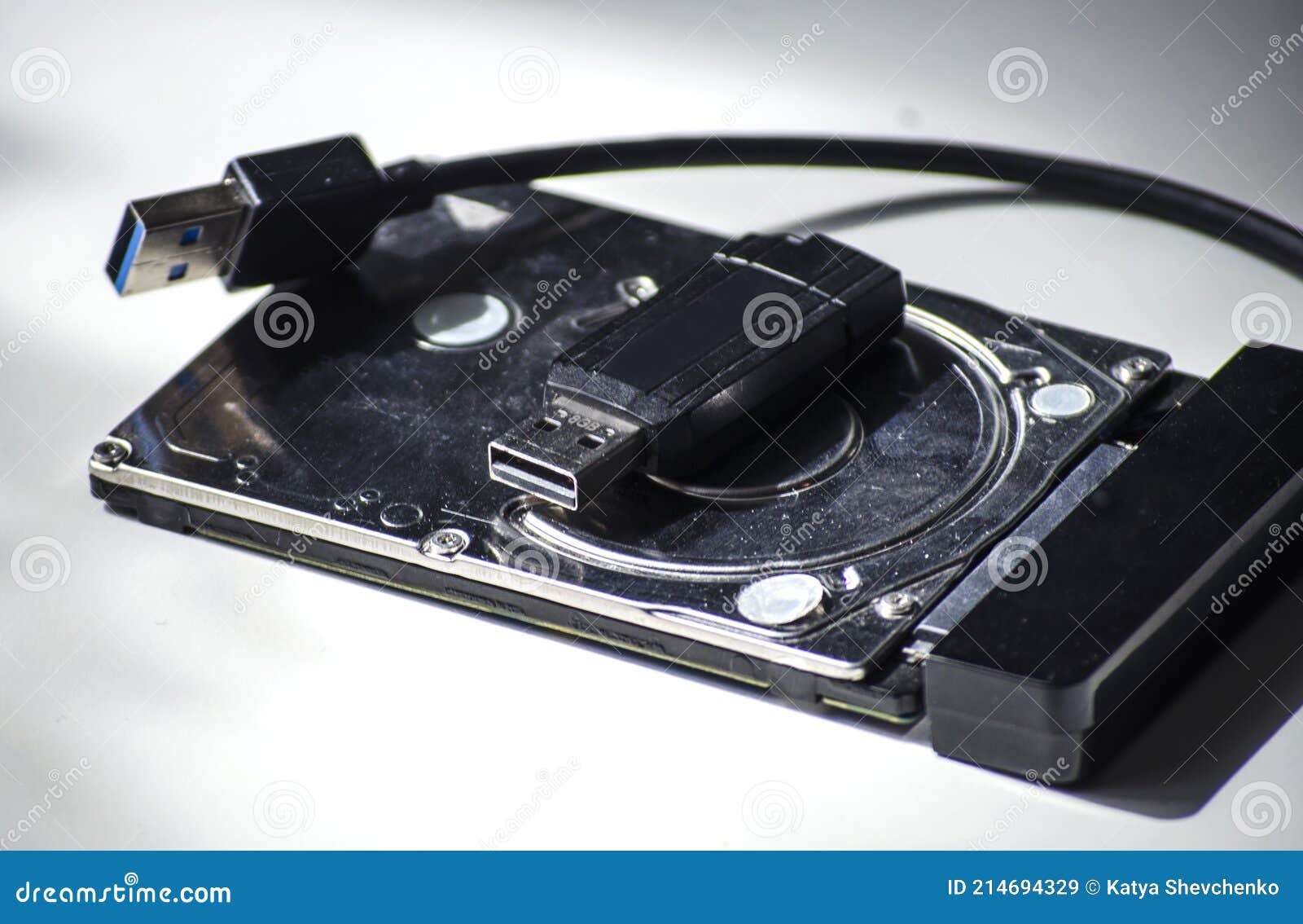 USB Drives on White Background Stock Image - Image of connection, data ...