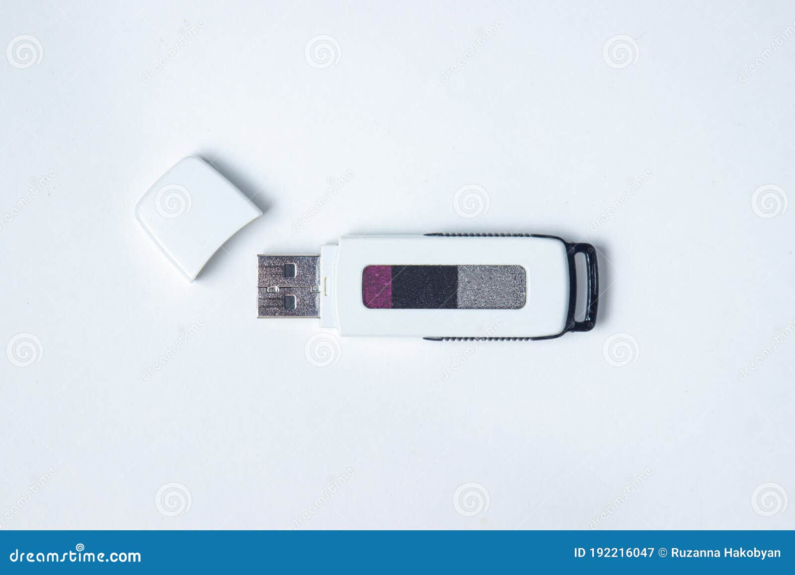 USB Flash Card on a White Background. Information Carrier. Modern ...