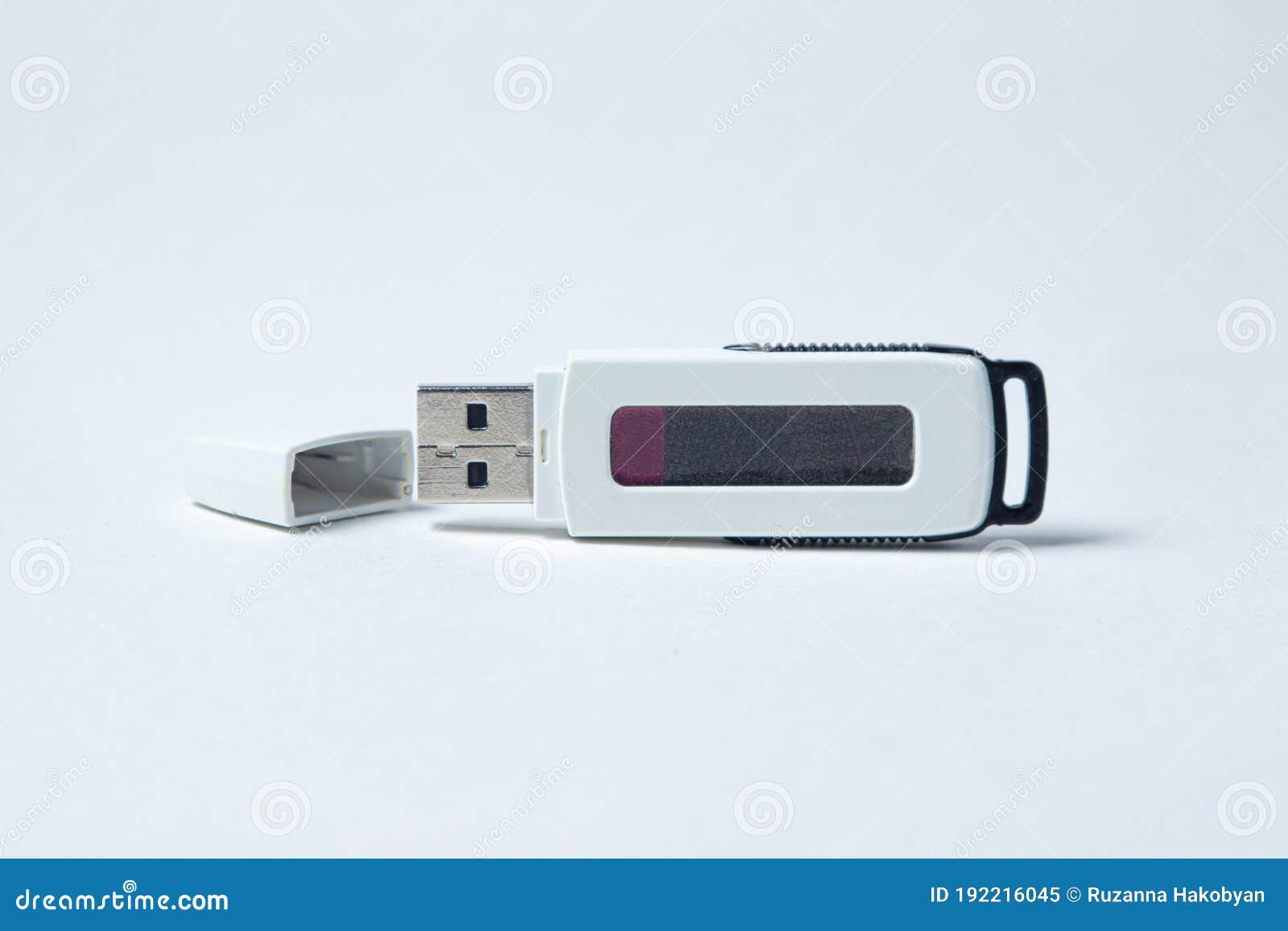 USB Flash Card on a White Background. Information Carrier. Modern ...