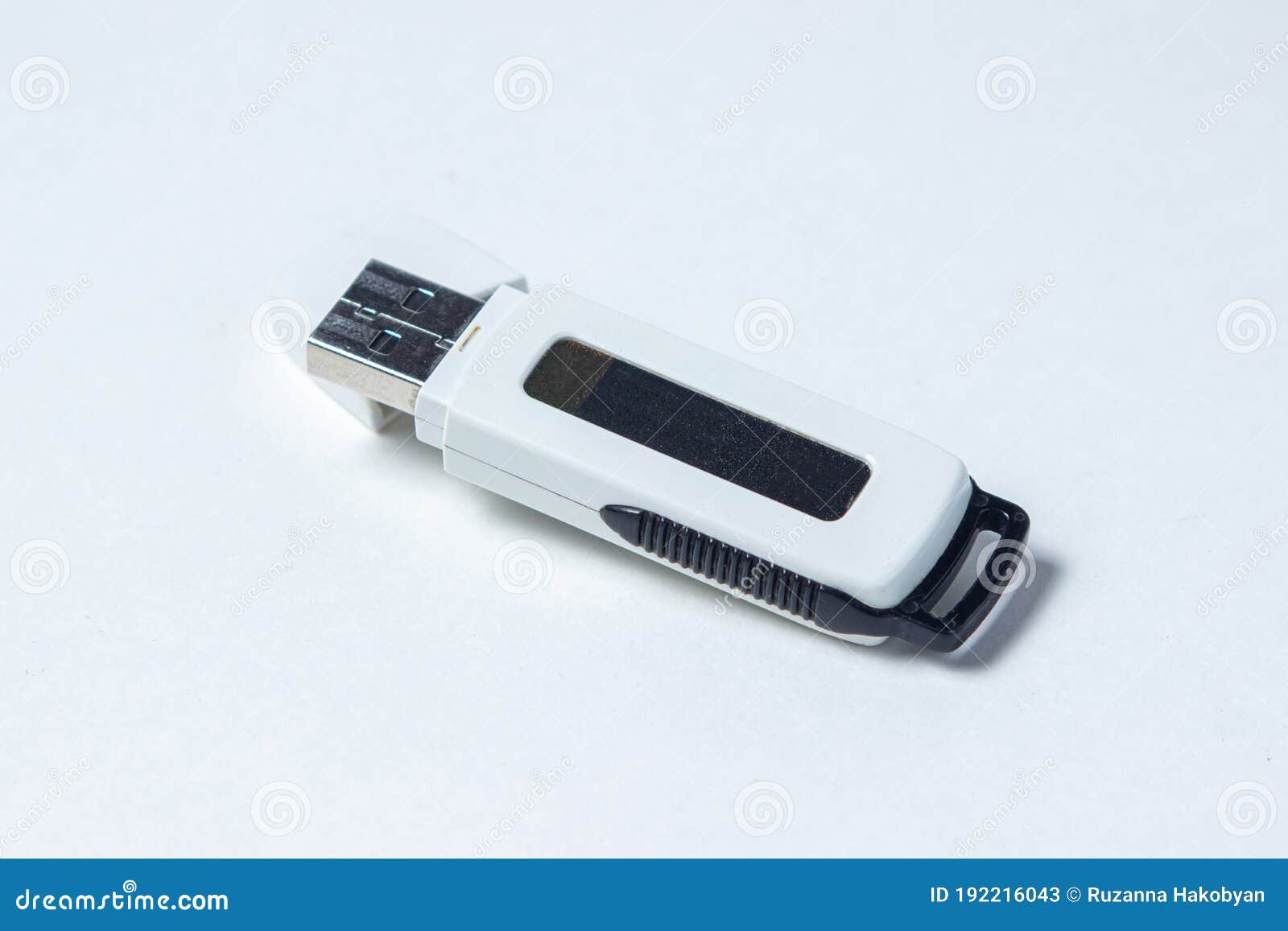 USB Flash Card on a White Background. Information Carrier. Modern ...