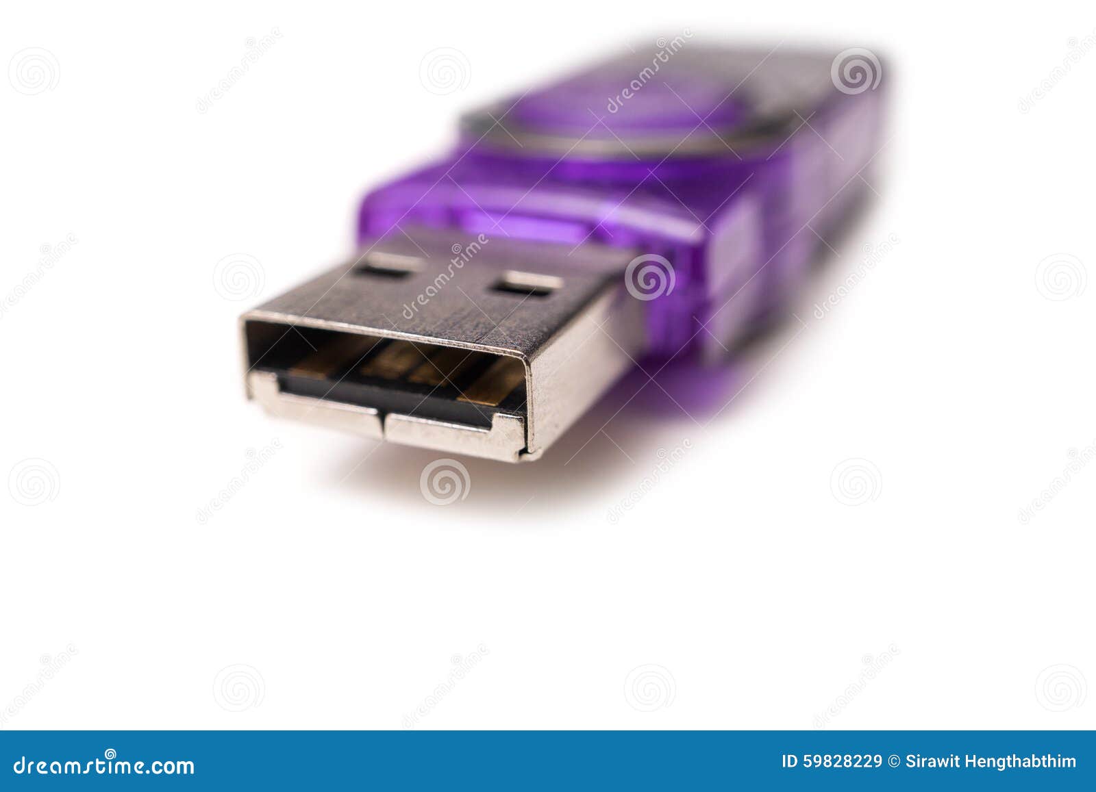 USB Flash Drive Closeup on White Background Stock Image - Image of disk ...