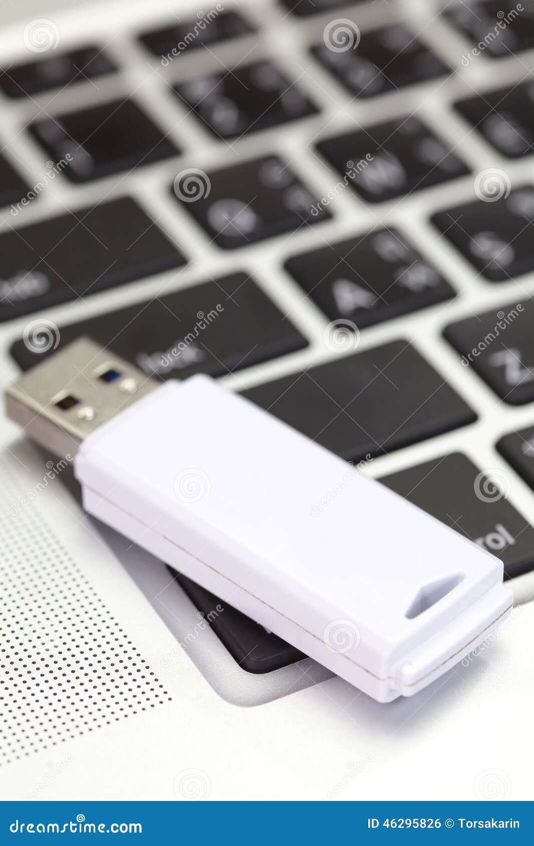 USB flash drive stock photo. Image of laptop, closeup - 46295826
