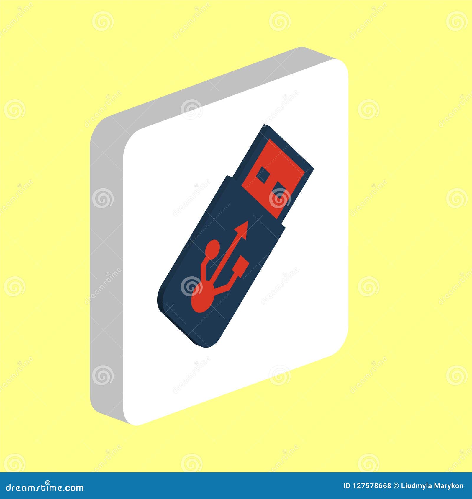 USB Flash Drive Computer Symbol Stock Vector - Illustration of drive ...