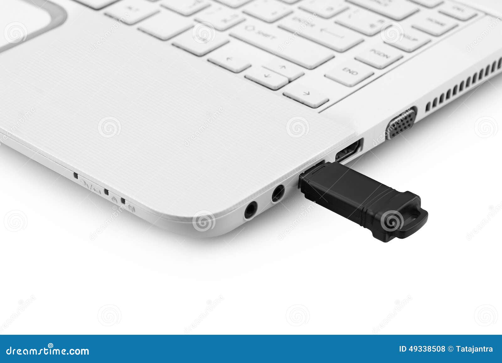 USB Flash Drive Connecting To Laptop Stock Photo - Image of industry ...