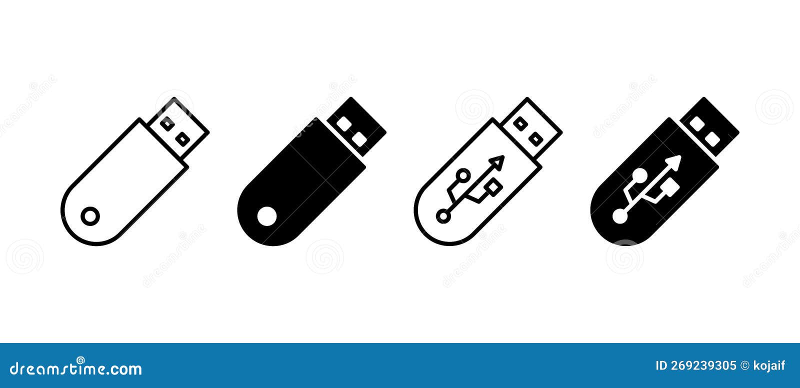 Usb Flash Drive. Usb Disk Simbol Stock Vector - Illustration of socket ...