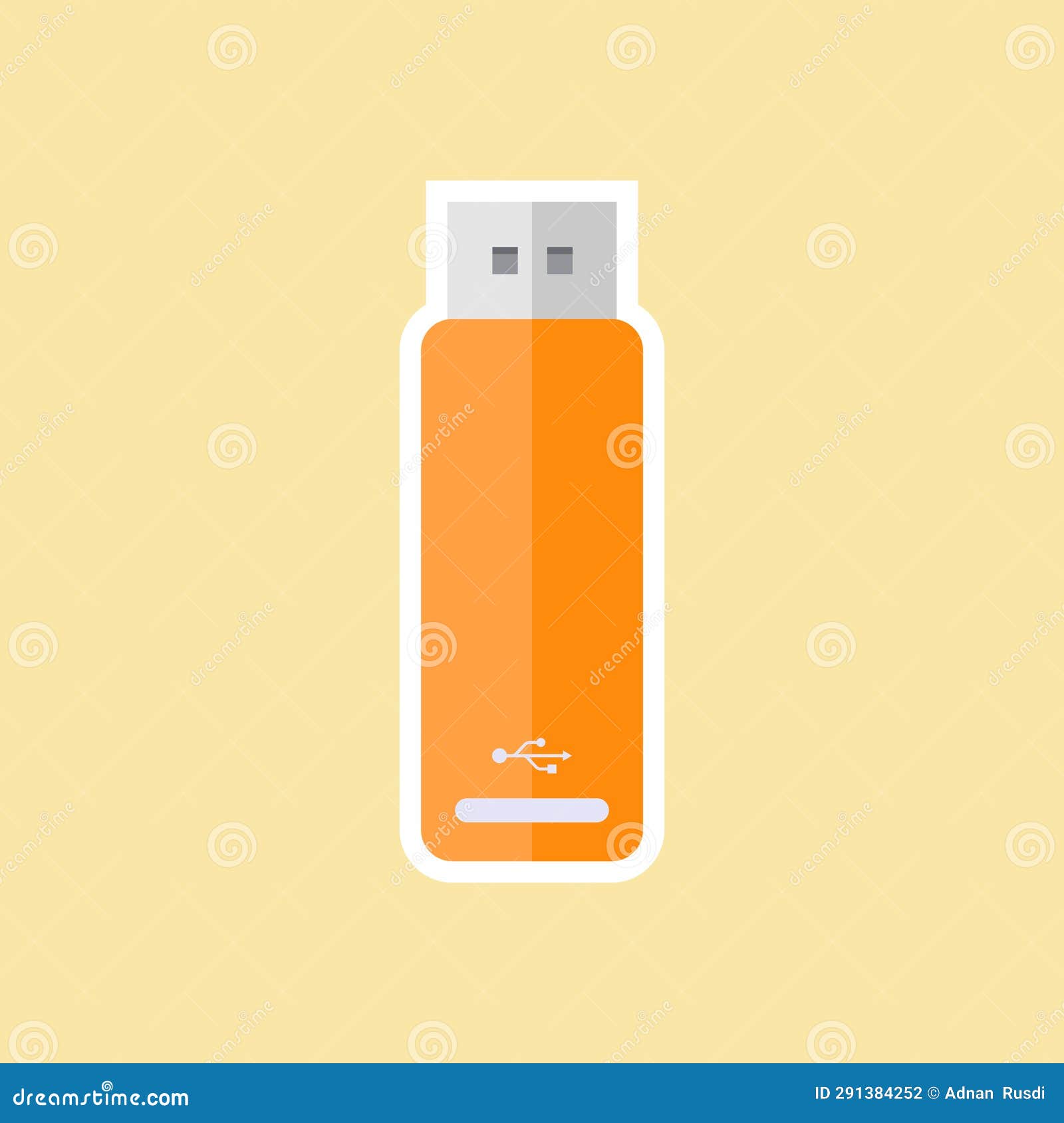 USB Flash Drive Flat Design Style. USB Flash Drive Simple Icon. Modern ...