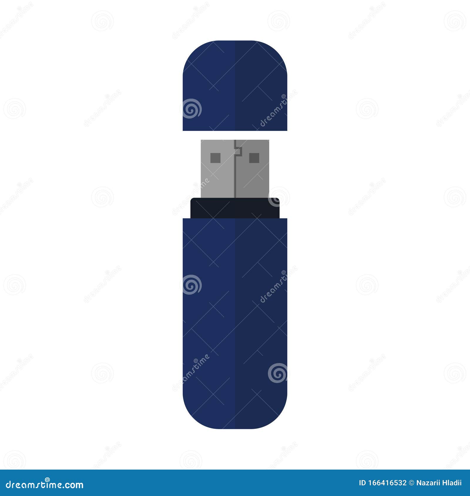 USB Flash Drive Icon. Flat Style Vector Illustration. Isolated. Stock ...