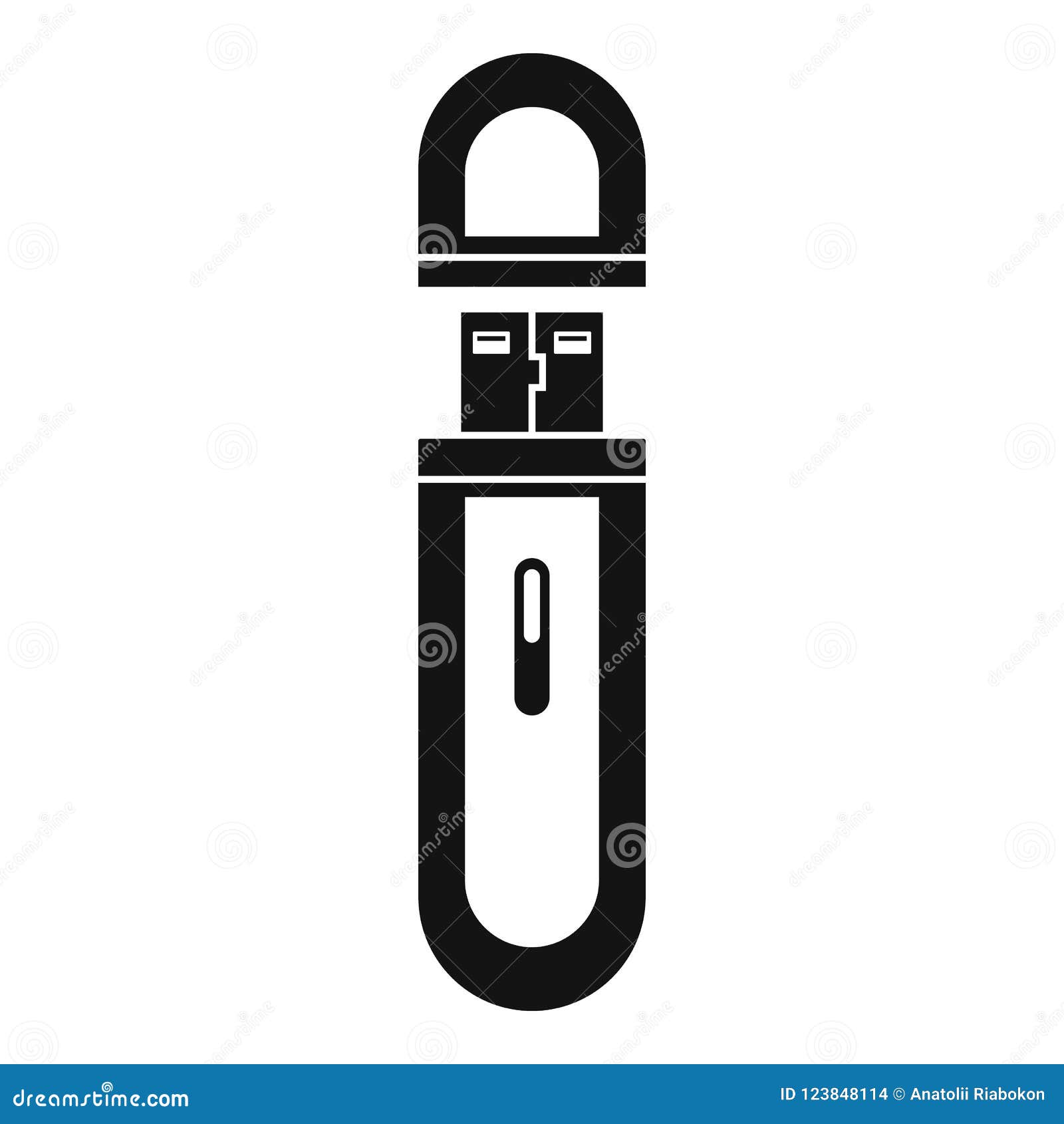 Usb Flash Drive Icon, Simple Style Stock Illustration - Illustration of ...