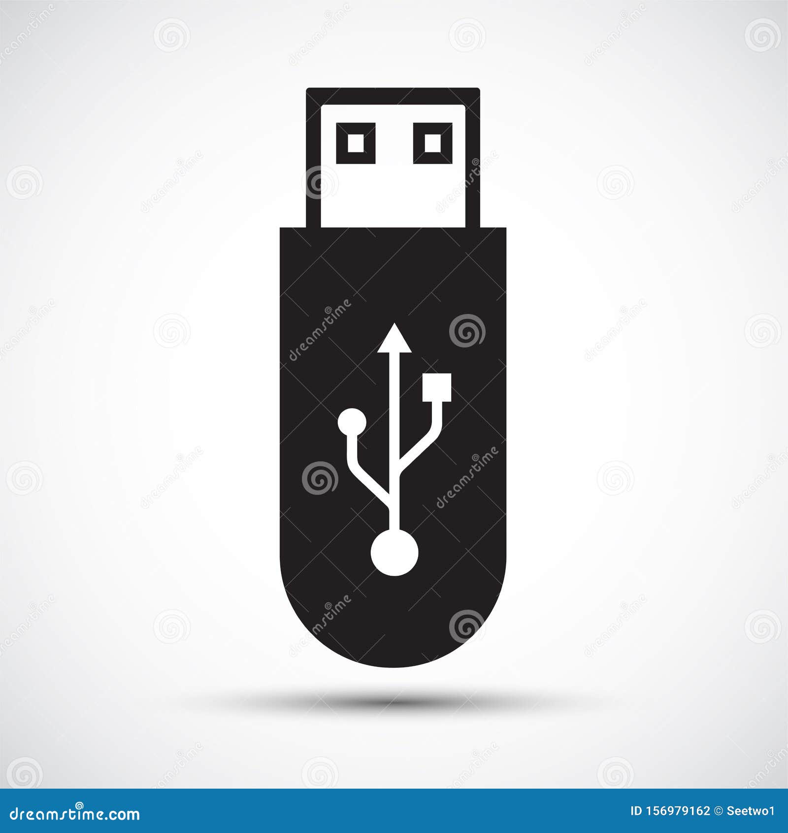 USB Flash Drive Icon Symbol Sign Isolate on White Background,Vector ...
