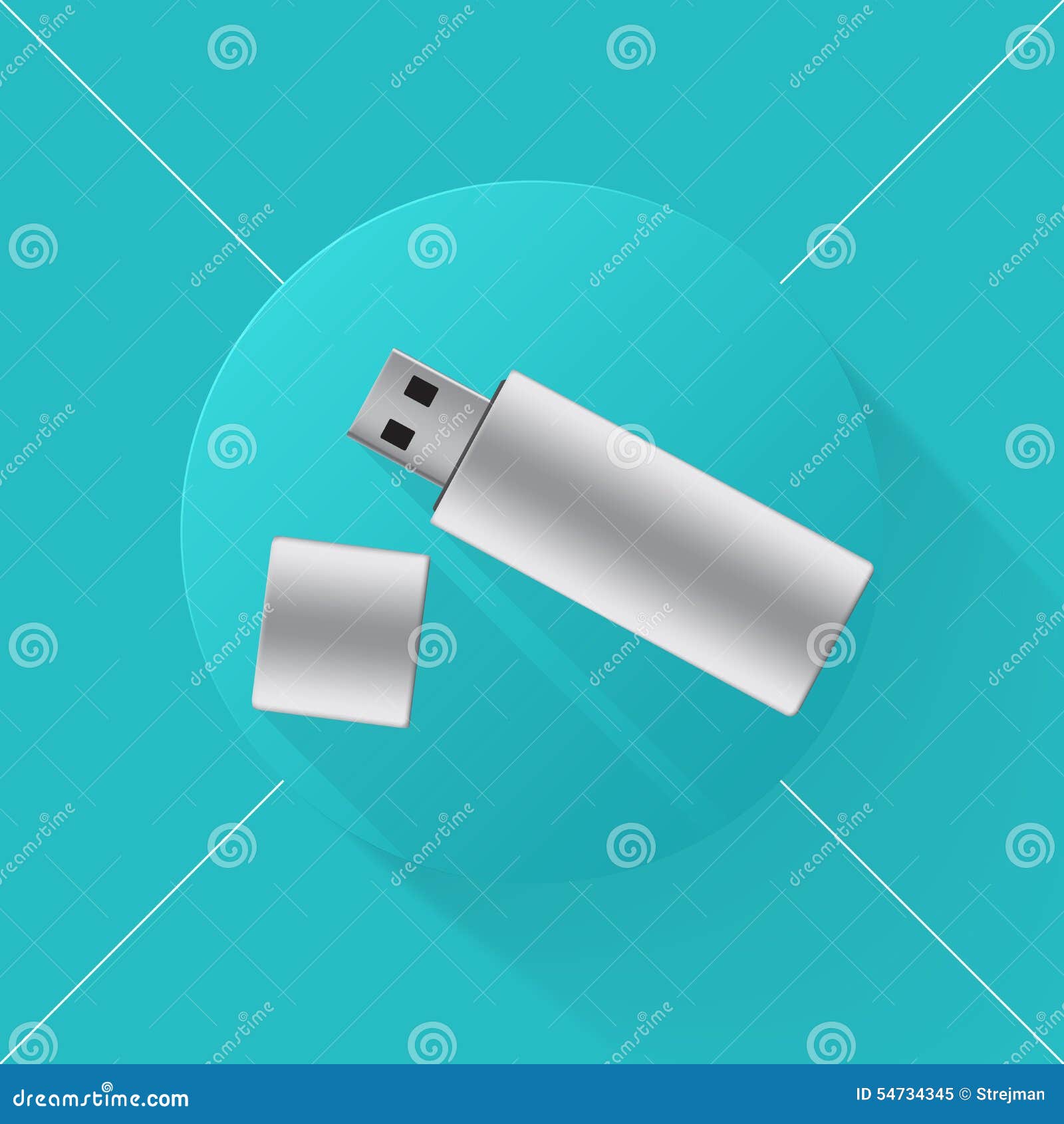 USB Flash Drive icon stock vector. Illustration of portable - 54734345