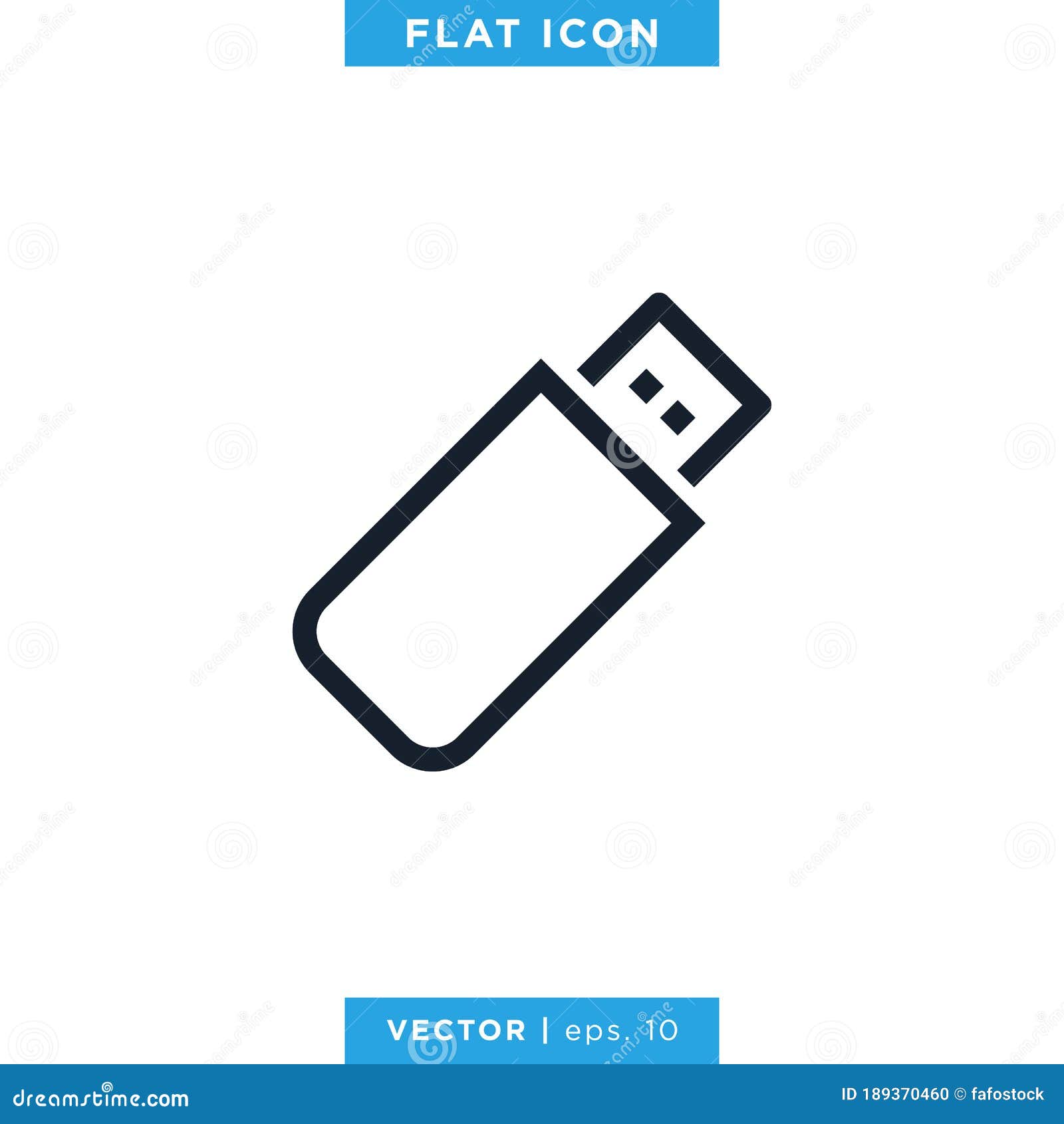 USB Flash Drive Icon Vector Logo Design Template. Stock Vector ...