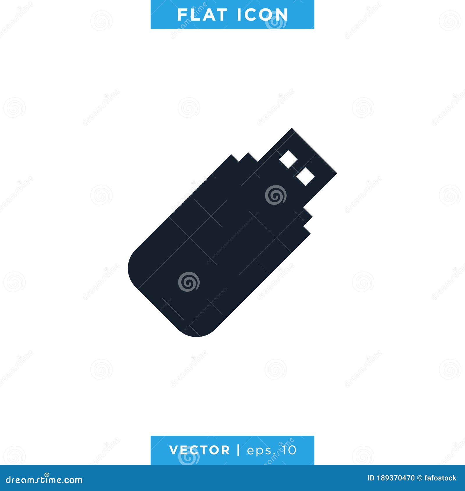 USB Flash Drive Icon Vector Logo Design Template. Stock Vector ...