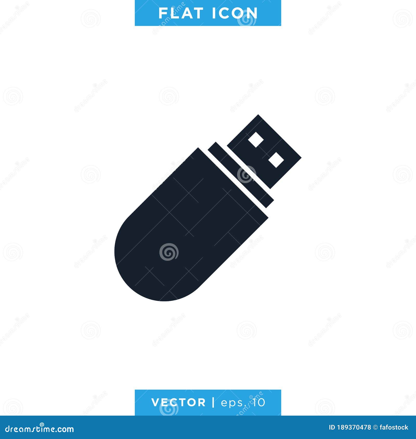 USB Flash Drive Icon Vector Logo Design Template. Stock Vector ...