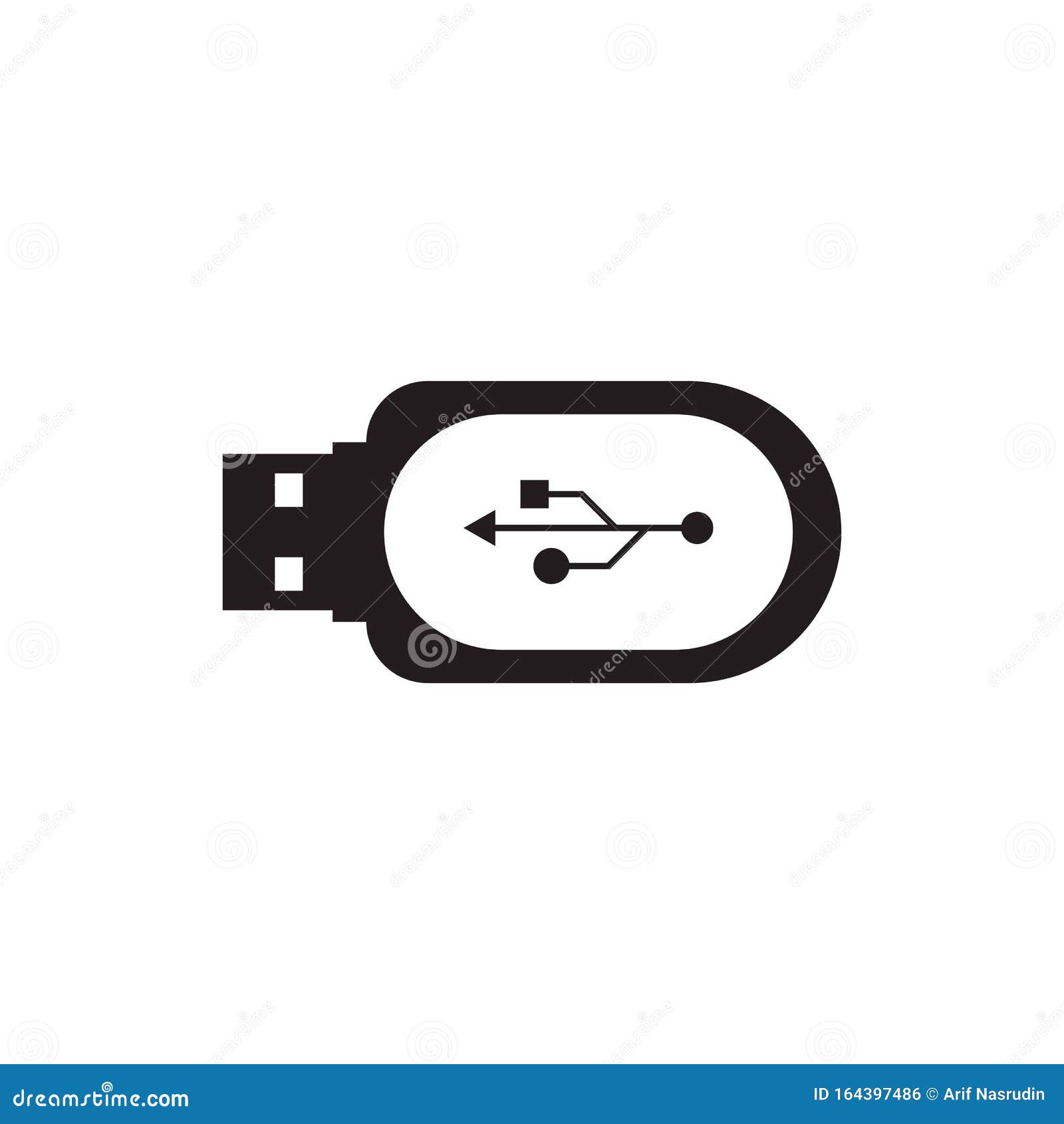 USB Flash Drive Icon Vector Logo Template Illustration Stock ...