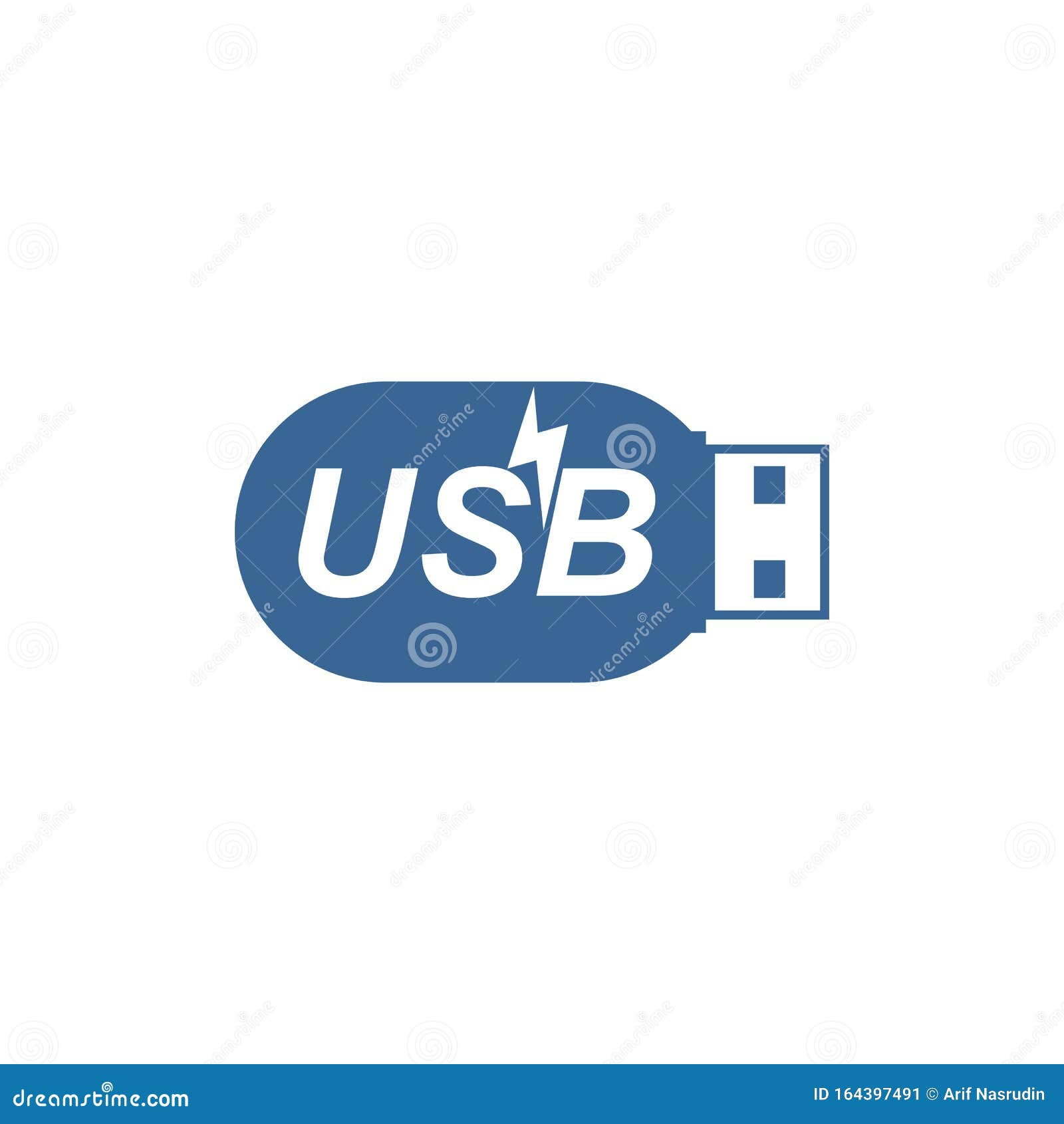 USB Flash Drive Icon Vector Logo Template Illustration Stock ...