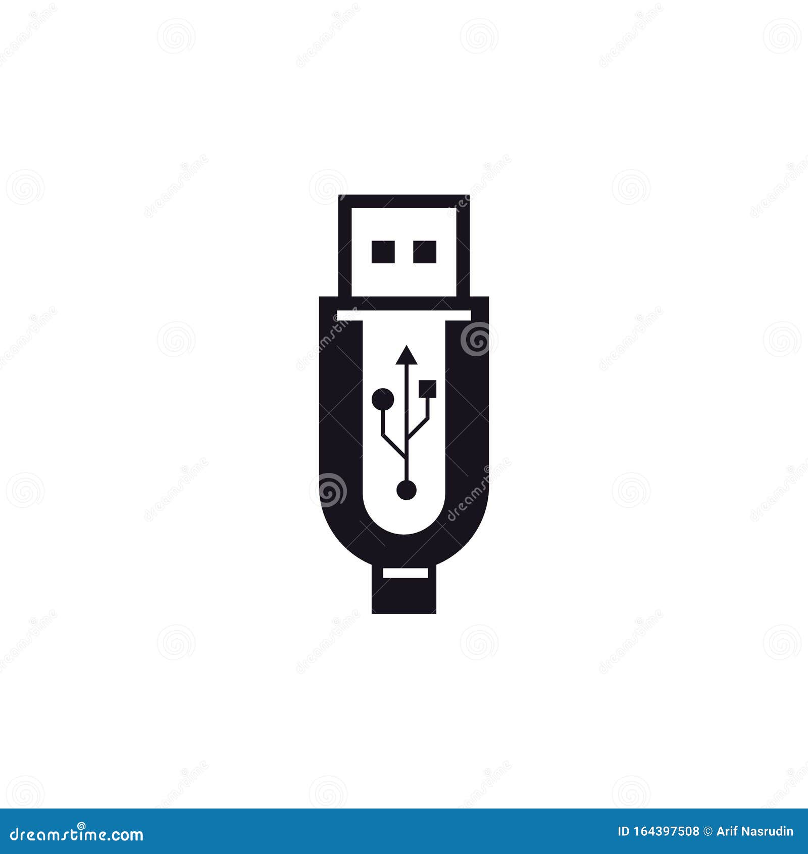 USB Flash Drive Icon Vector Logo Template Illustration Stock ...