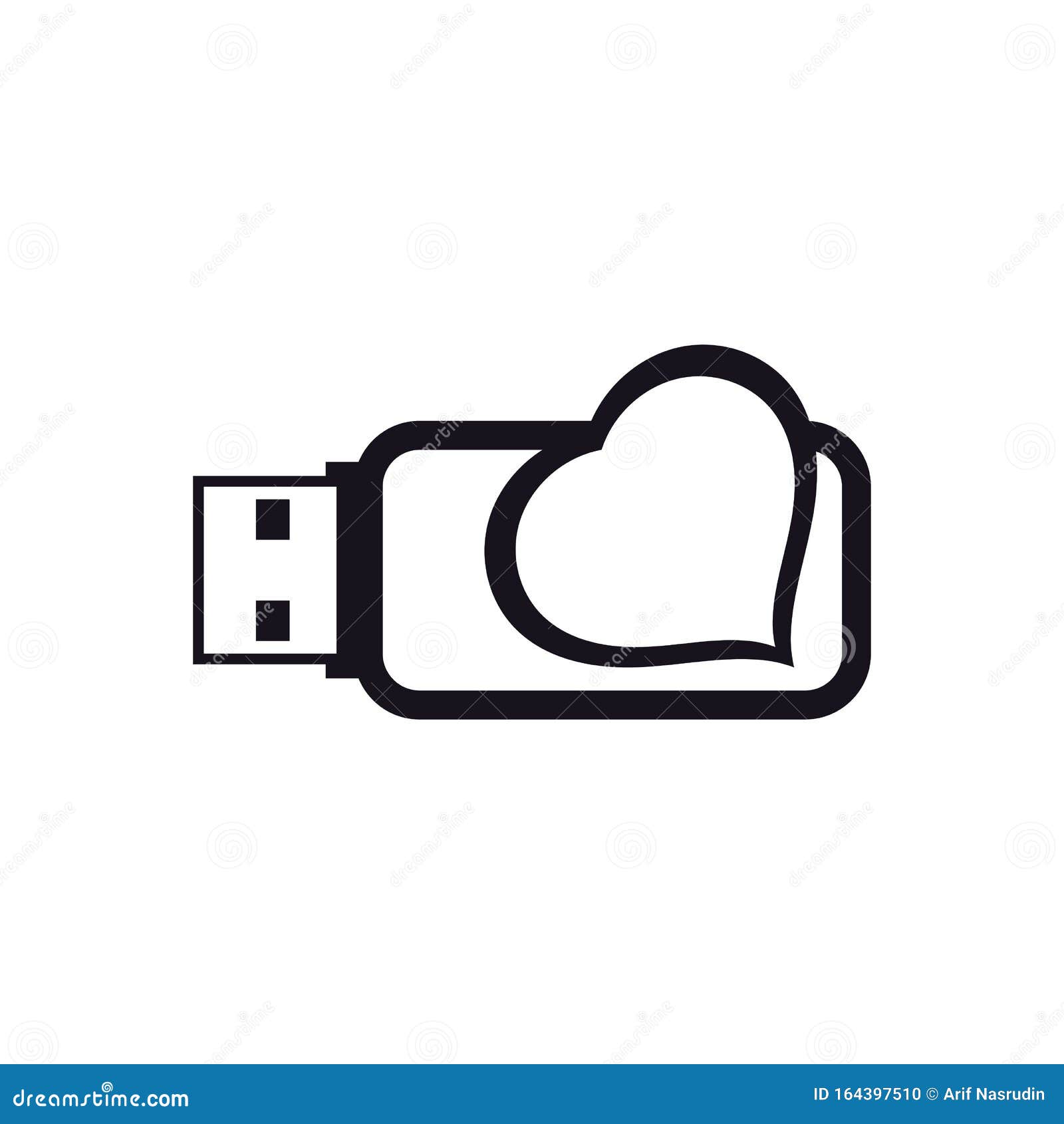 USB Flash Drive Icon Vector Logo Template Illustration Stock ...