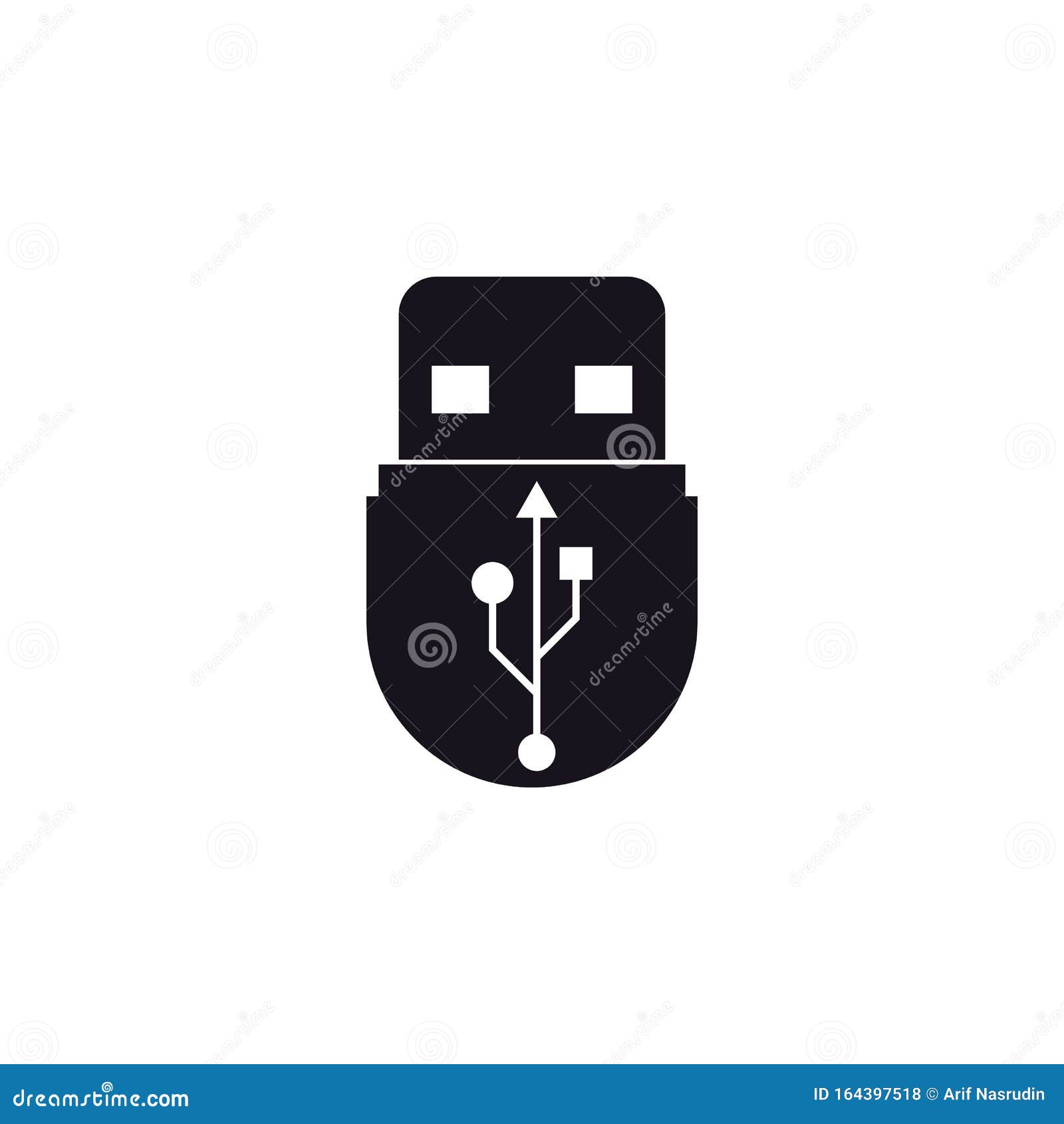 USB Flash Drive Icon Vector Logo Template Illustration Stock ...