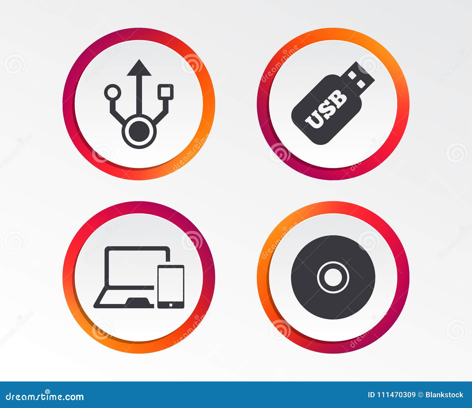 Usb Flash Drive Icons. Notebook or Laptop Pc. Stock Vector ... Usb Flash Drive Icons. Notebook or Laptop Pc. Stock Vector ...