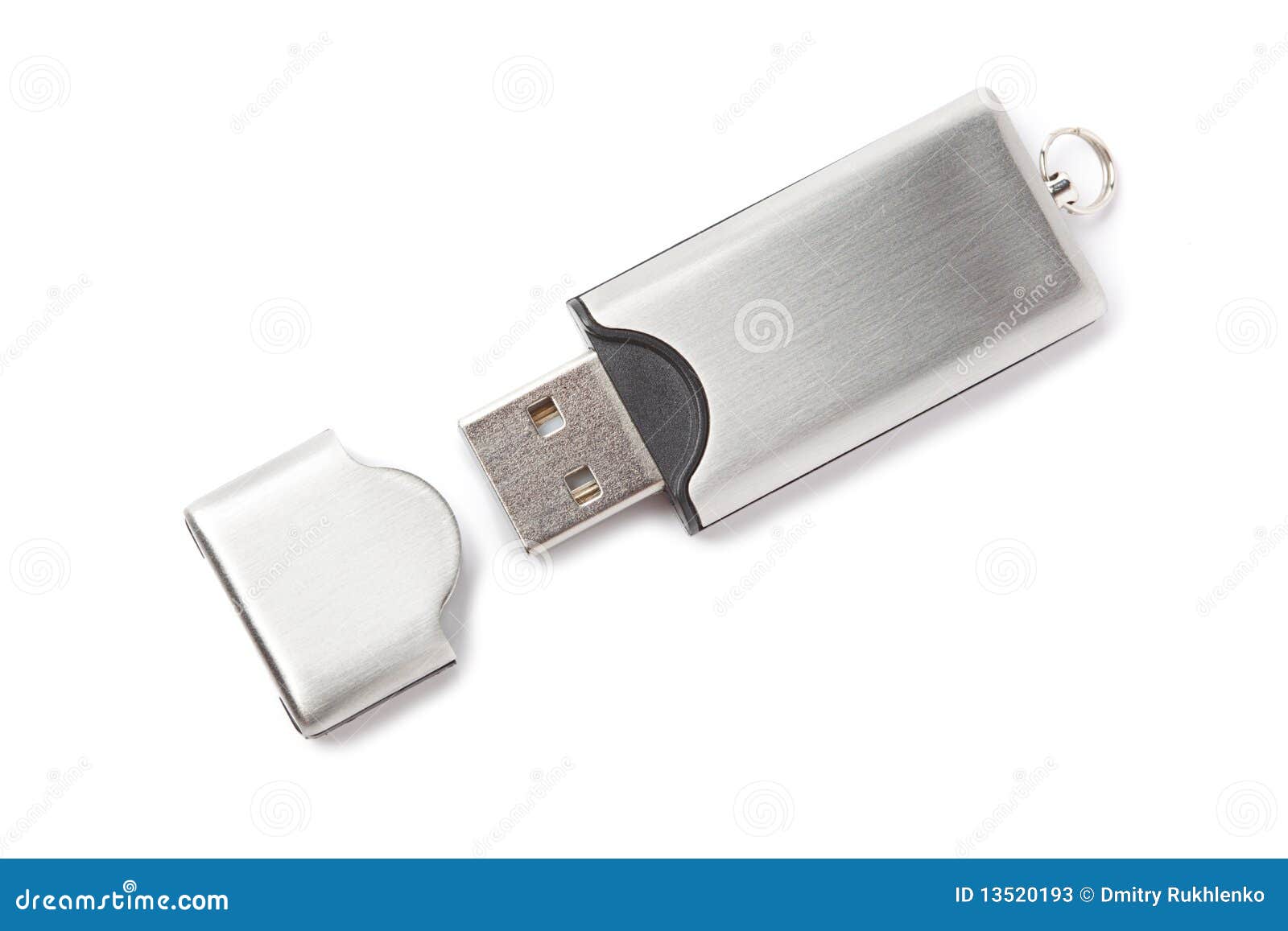 USB flash drive isolated stock image. Image of electronics - 13520193