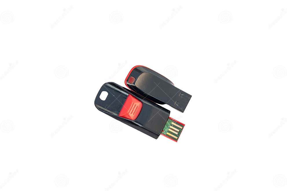 USB Flash Drive Isolated on White Background Stock Photo - Image of ...
