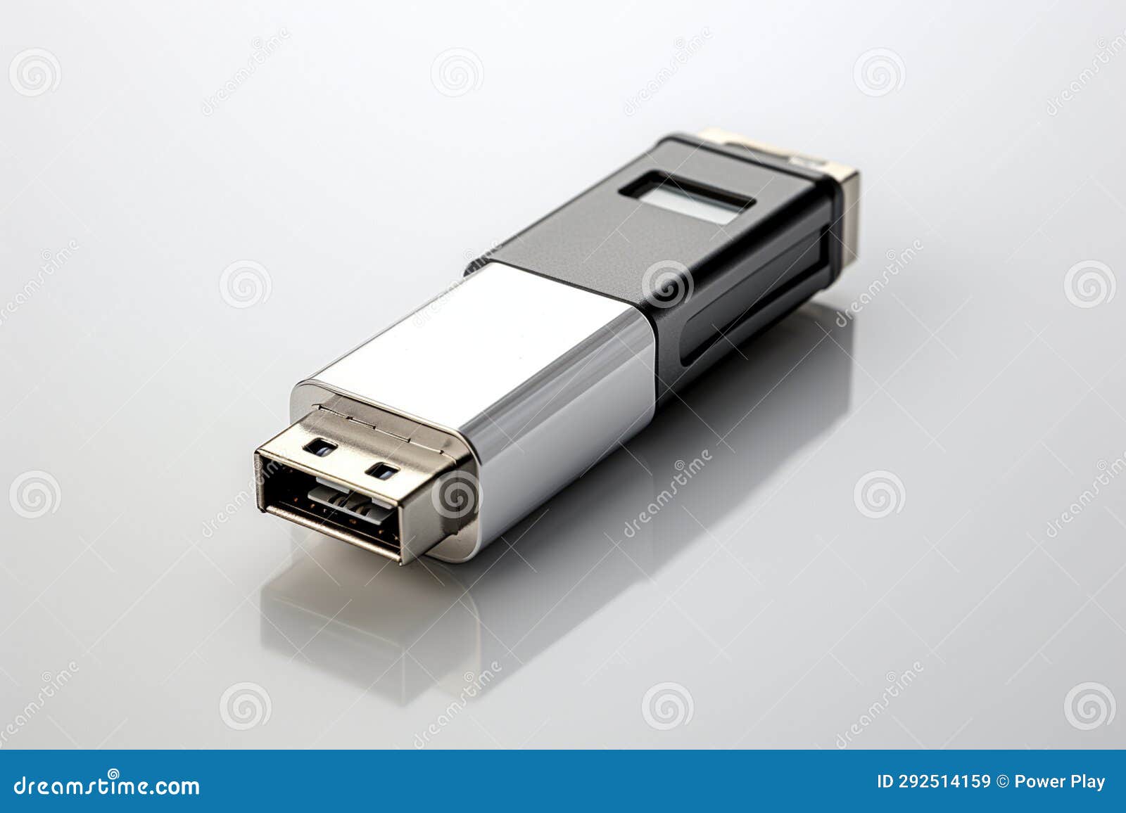 Usb Flash Drive Isolated on White Background. Top View Stock Image ...