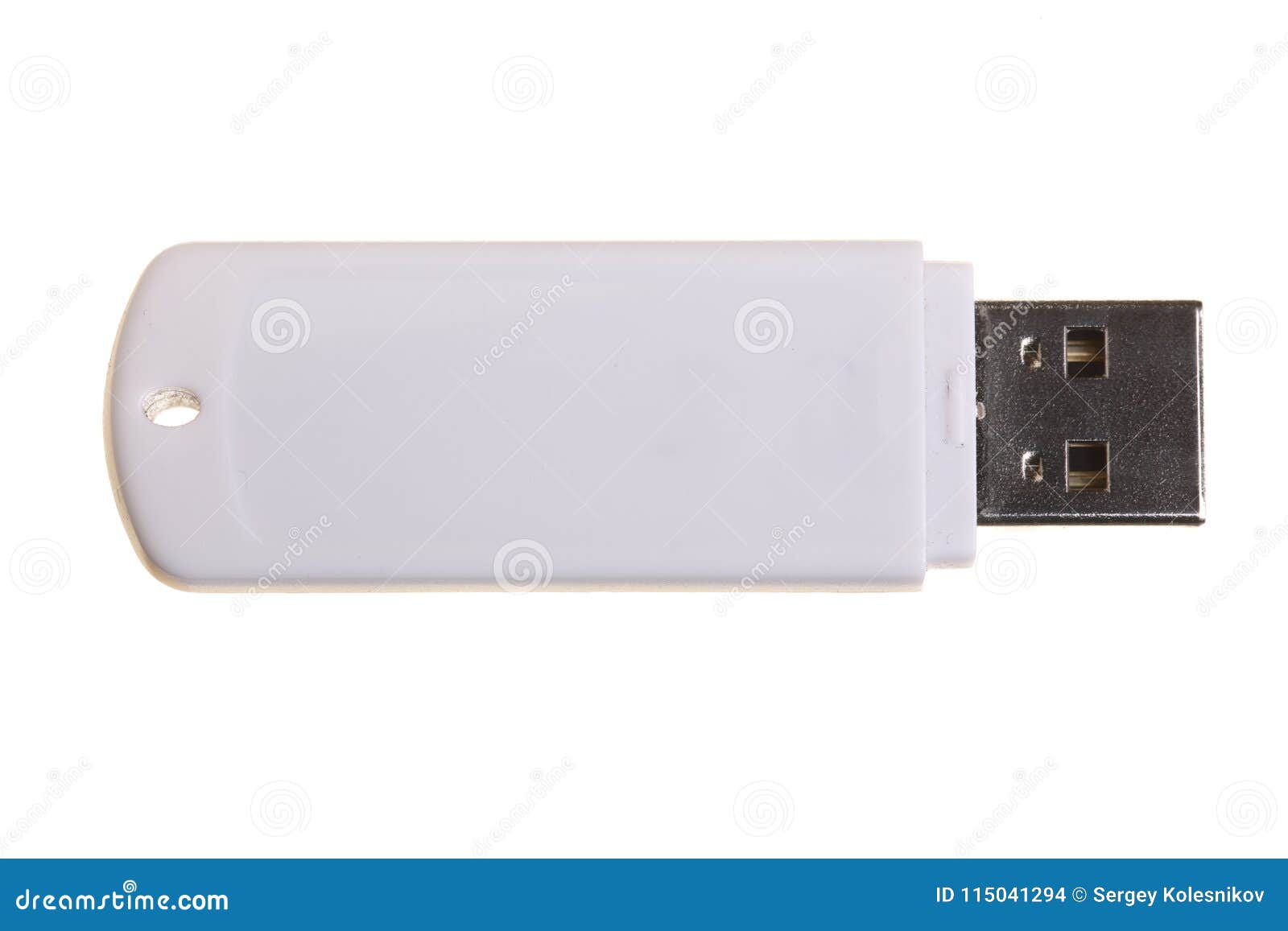 USB Flash Drive Isolated on White Background. Top View Stock Photo ...