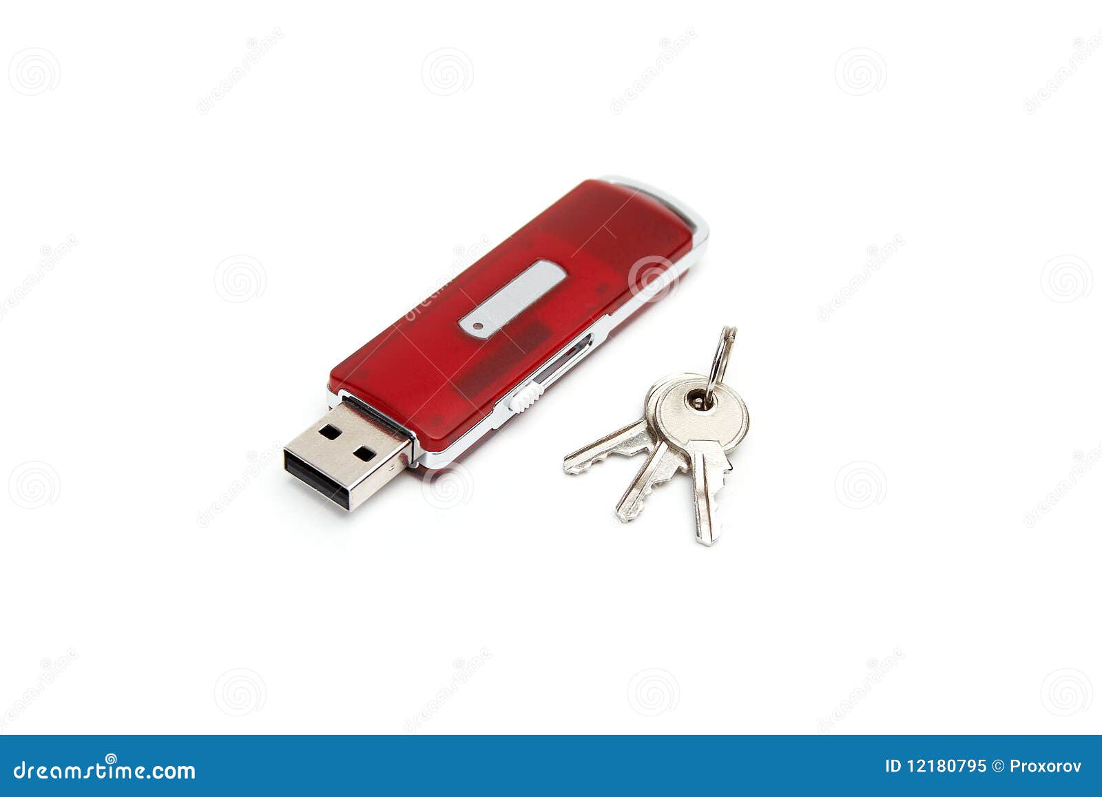 USB Flash Drive with a Keys Stock Image - Image of memories, equipment ...