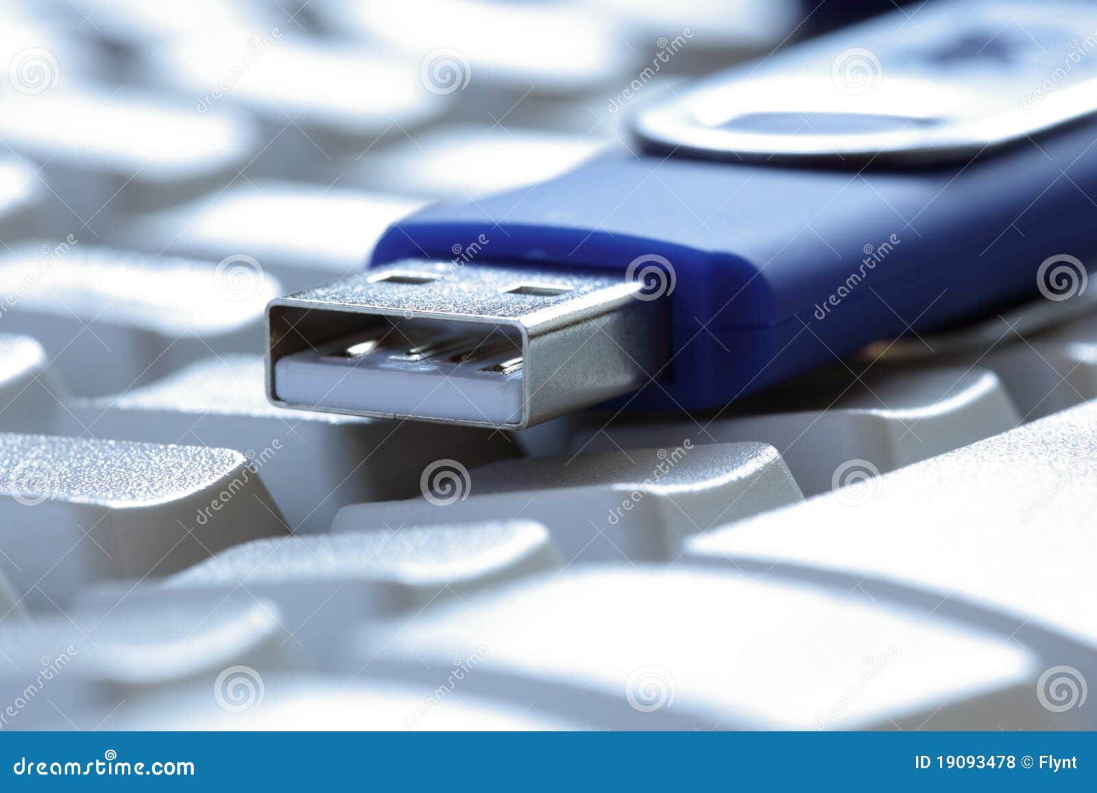 USB Flash Drive on Laptop Keyboard Stock Photo - Image of stick ...