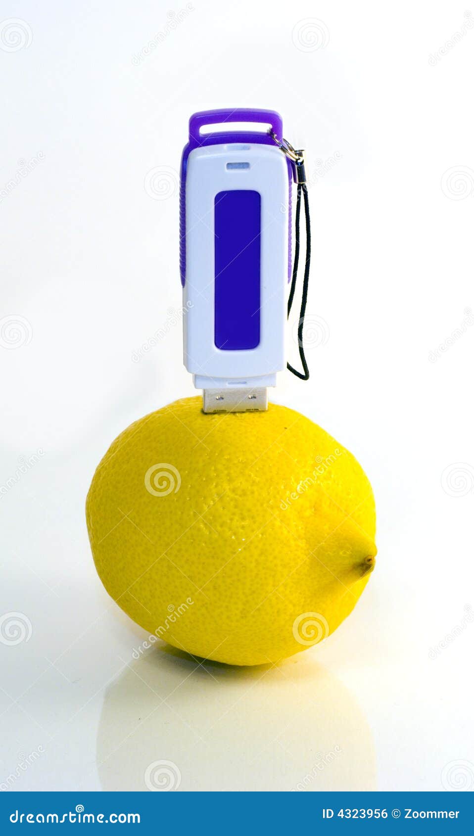 USB flash drive in lemon stock photo. Image of card, drops - 4323956