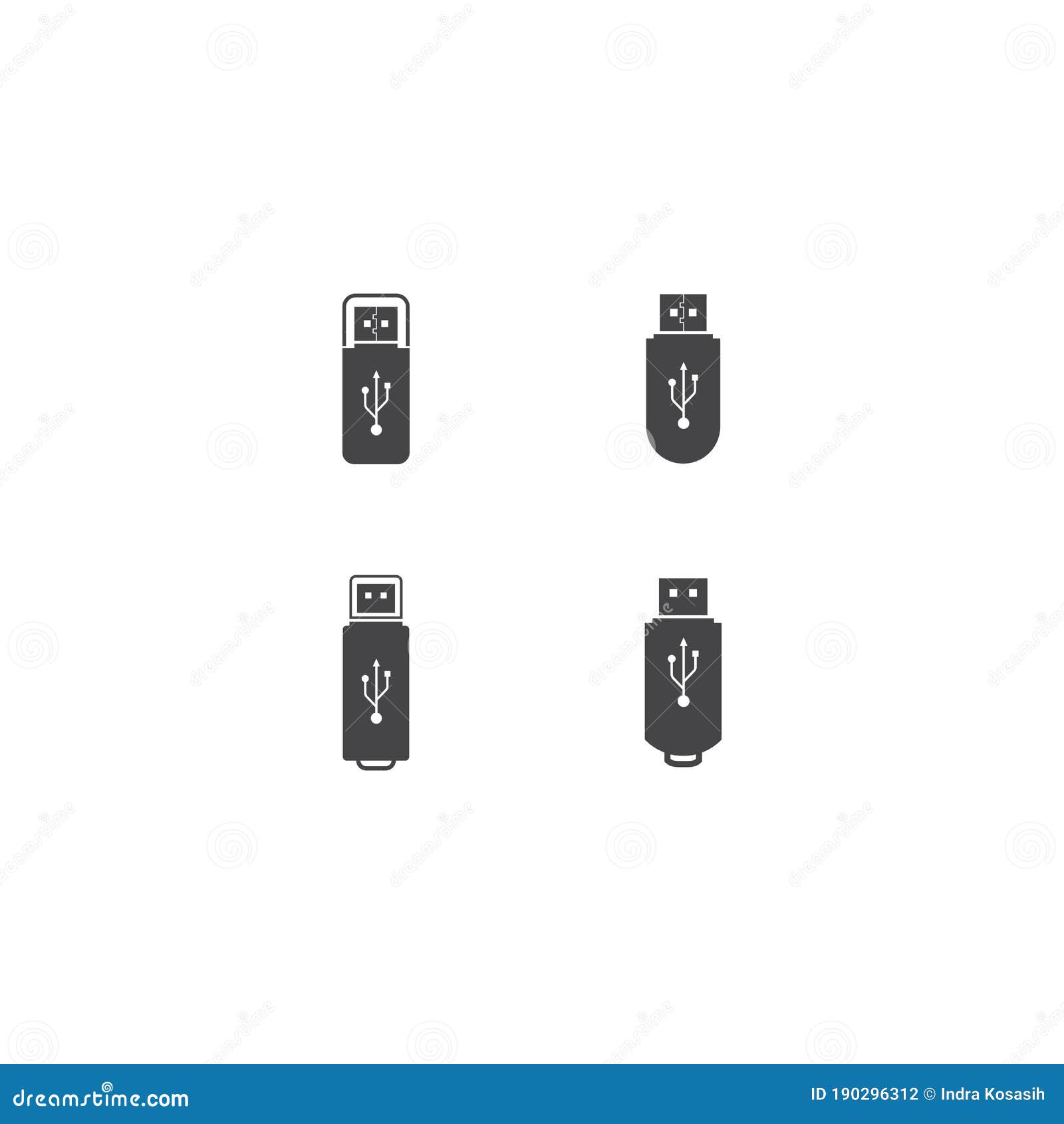 USB Flash Drive Logo Vector Icon Template Stock Vector - Illustration ...