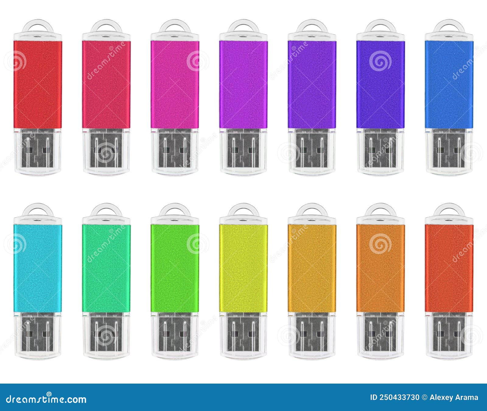 USB Flash Drive, Flash Memory, on a White Background, Collage ...