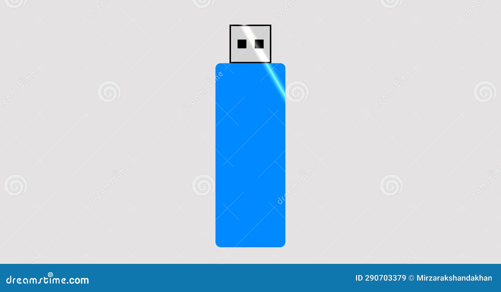 USB Flash Drive or Pen Drive Abstract Illustration in High Resolution ...