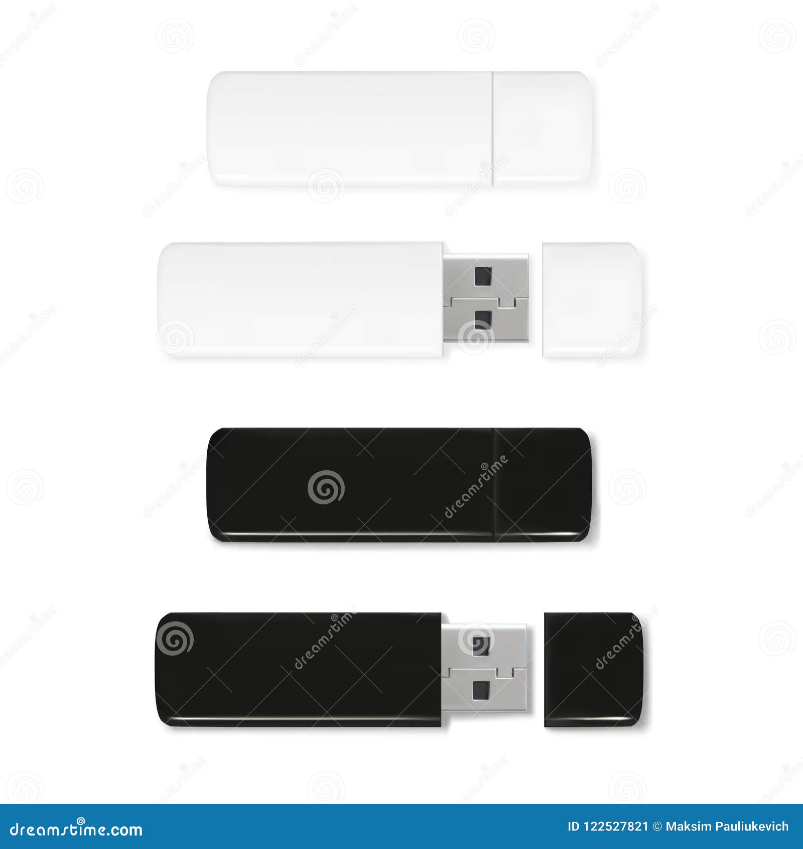 USB Flash Drive of Plastic Vector Illustration Stock Vector ...