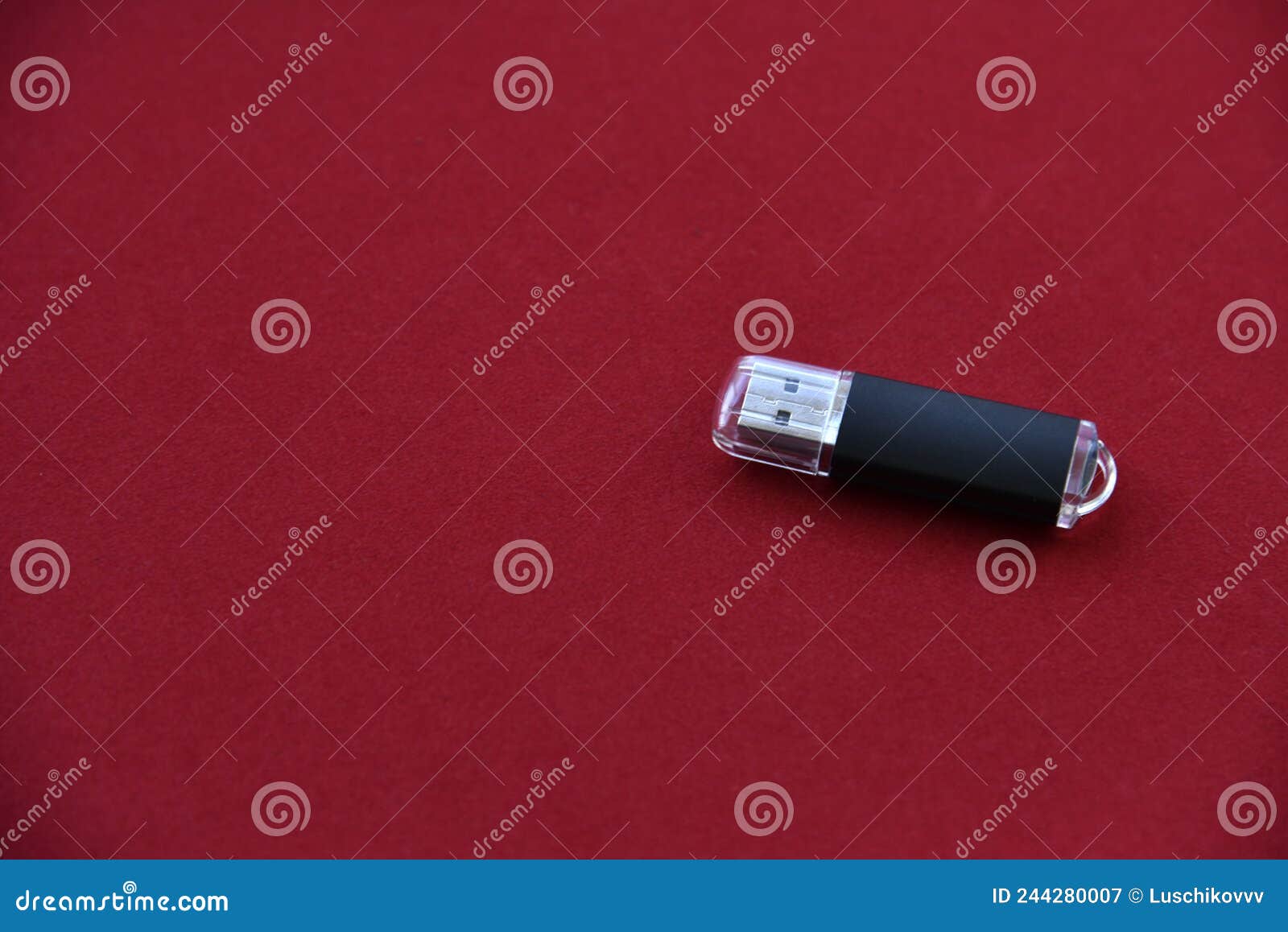 USB Flash Drive on a Red Background Stock Image - Image of store ...
