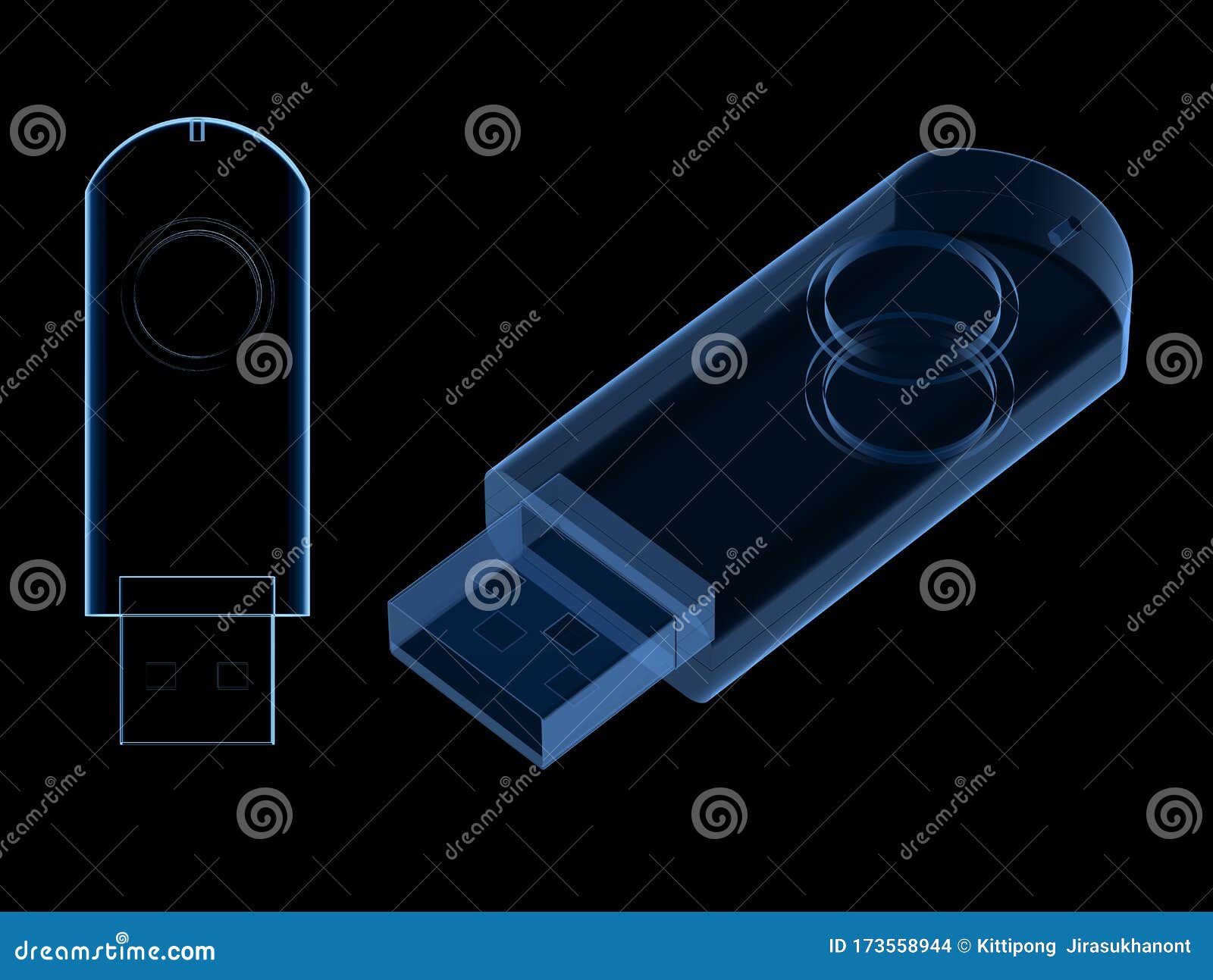 Usb flash drive scan stock illustration. Illustration of storage ...