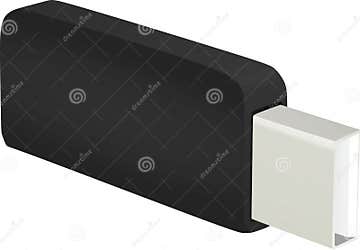 USB flash drive. side view stock vector. Illustration of black - 117851921
