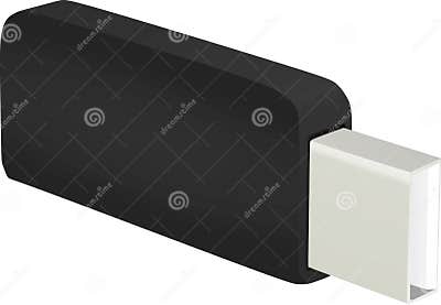 USB flash drive. side view stock vector. Illustration of black - 117851921