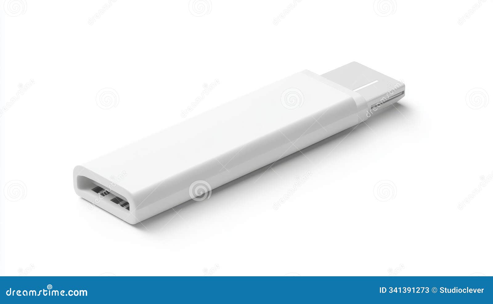 USB Flash Drive with a Sleek White Design Isolated on a Plain ...