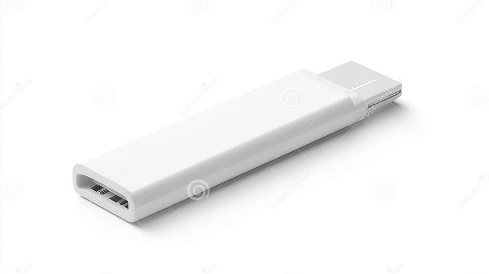 USB Flash Drive with a Sleek White Design Isolated on a Plain ...