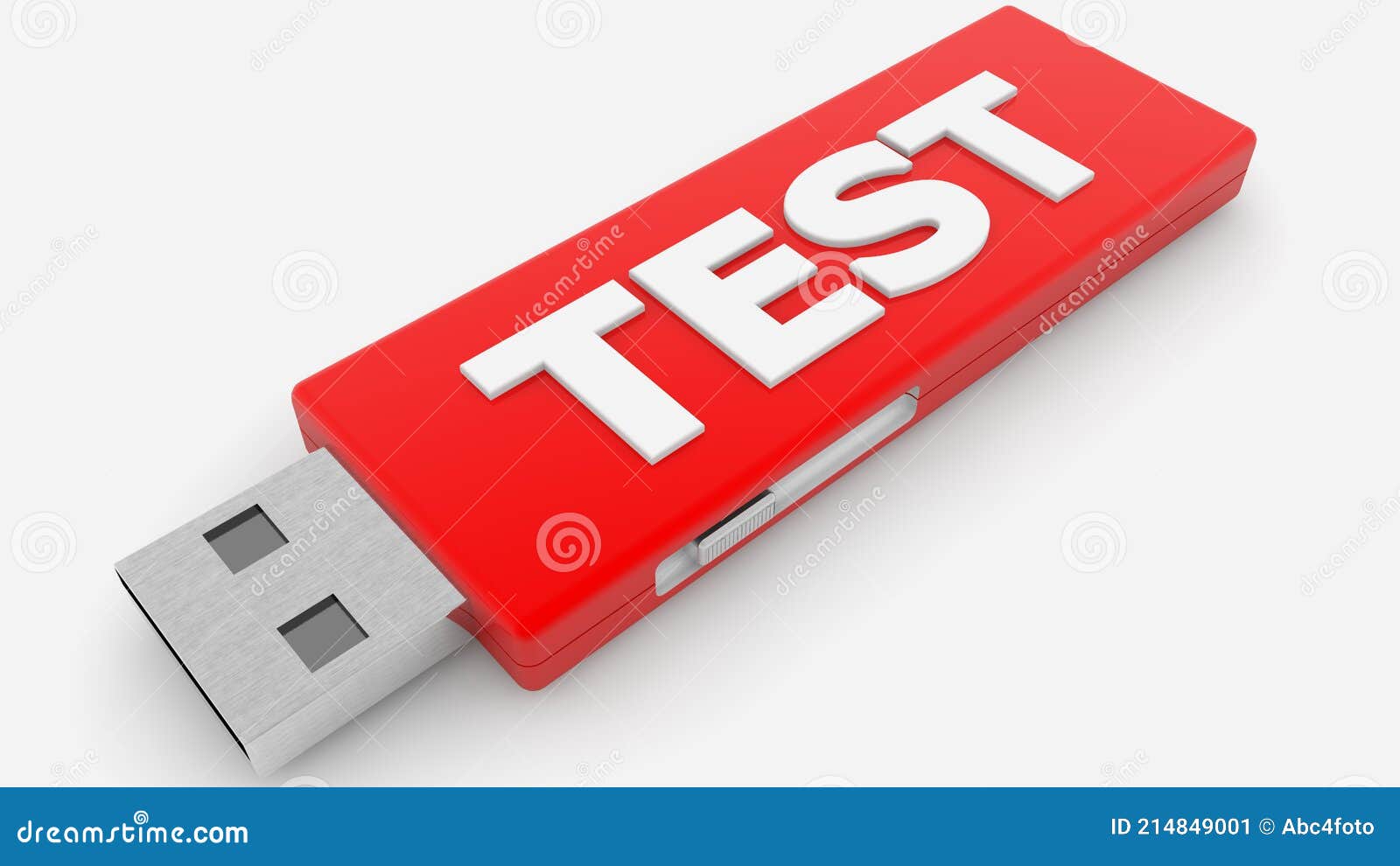USB Flash Drive with Test Concept Stock Illustration - Illustration of ...