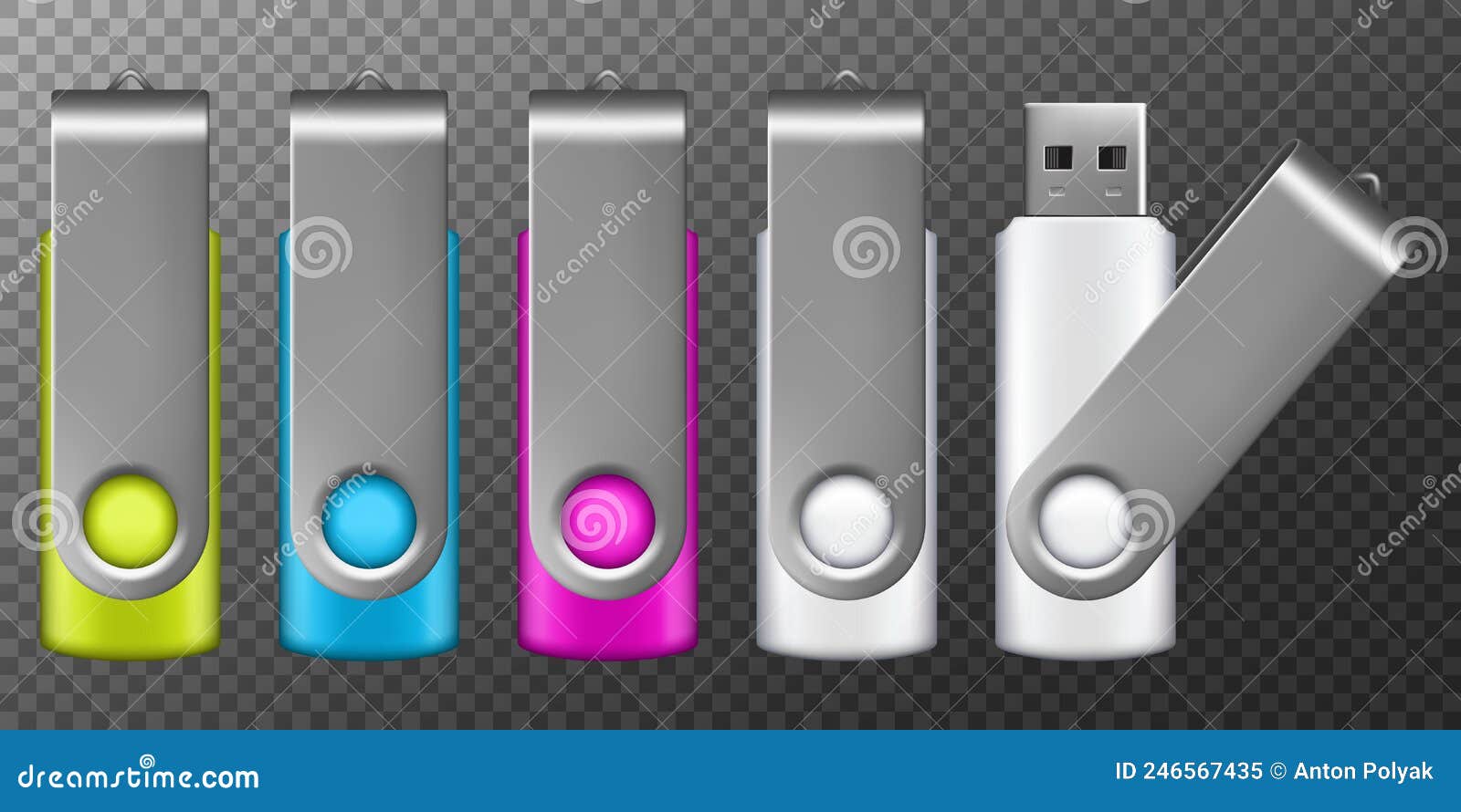 USB Flash Drive stock vector. Illustration of memory - 246567435